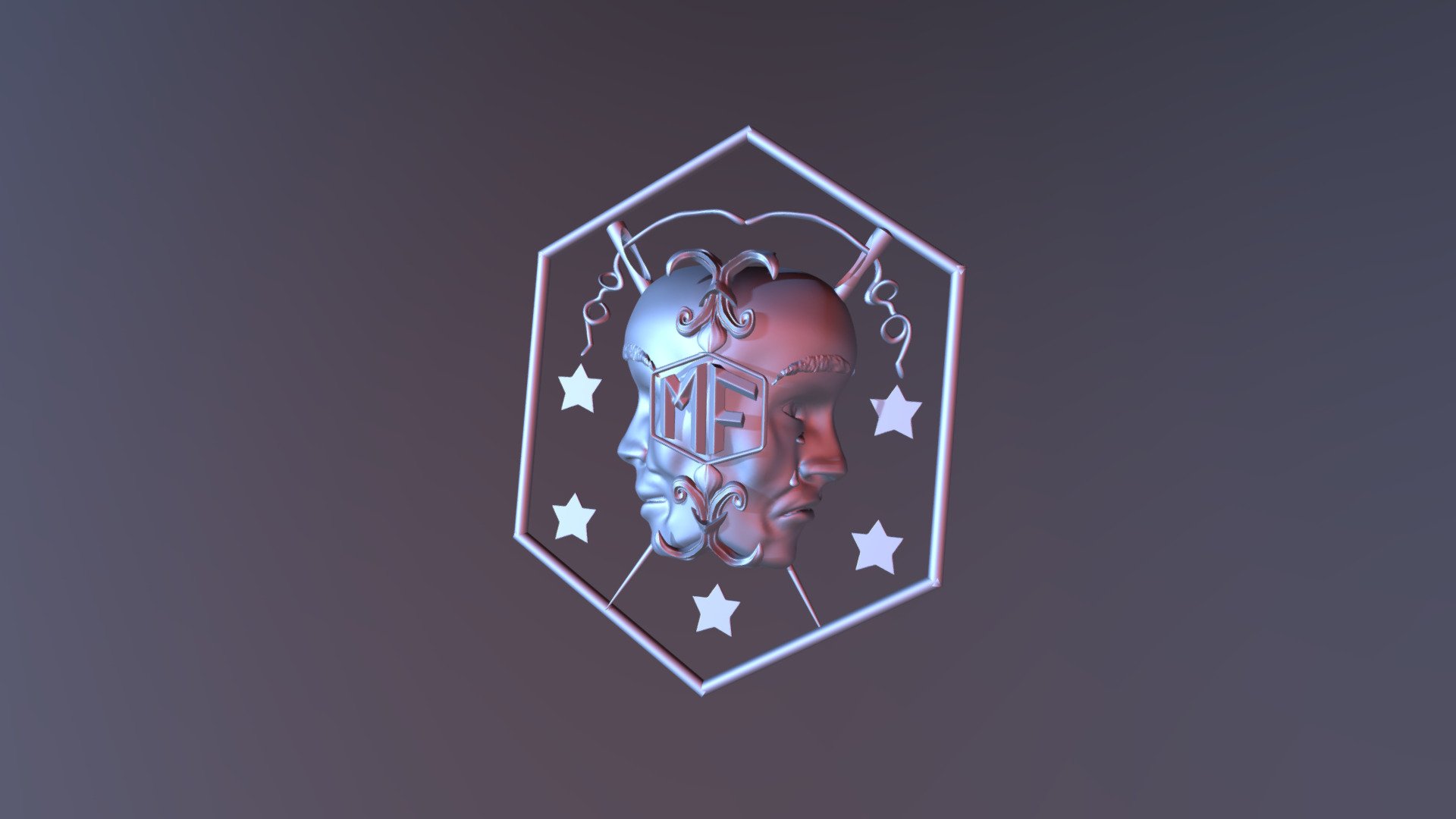 Logo MF - 3D model by www.atelier3d.org [051d21f] - Sketchfab