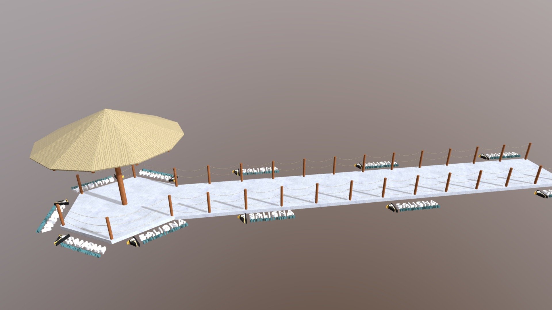 Quiosque - 4,5 m - Download Free 3D model by Saligna [051d582] - Sketchfab