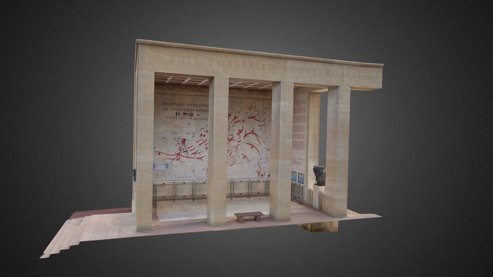 Normandy Memorial - North Map Room - 3D model by CyArk [0521d7b ...