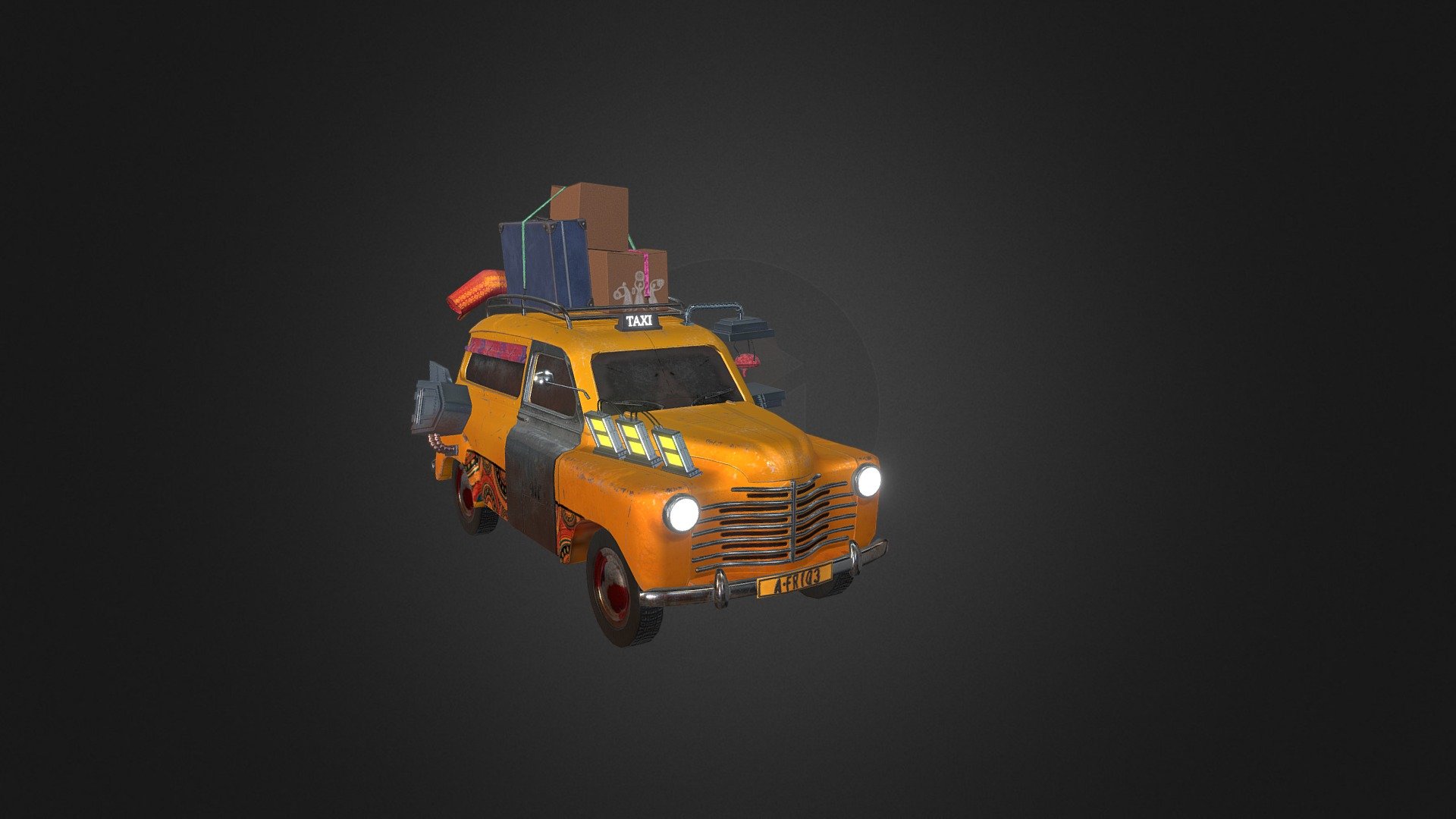 Taxi AfricaLand Mars - 3D model by maelig [052527e] - Sketchfab