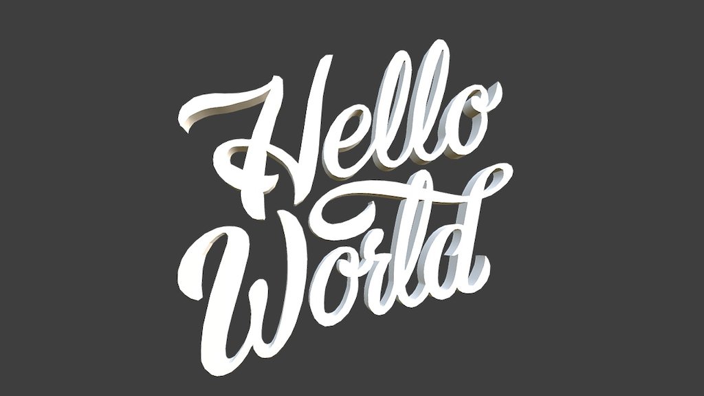 Hello World STL - 3D model by ShaneWow (@kcox3) [0525f14] - Sketchfab