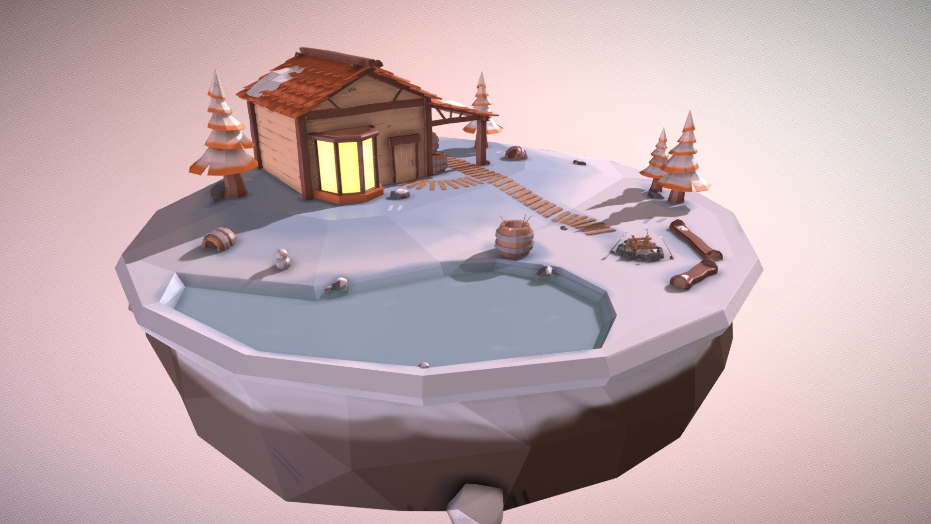 Snowing sky island - 3D model by MoonRaven (@Moon.Raven) [0527263 ...