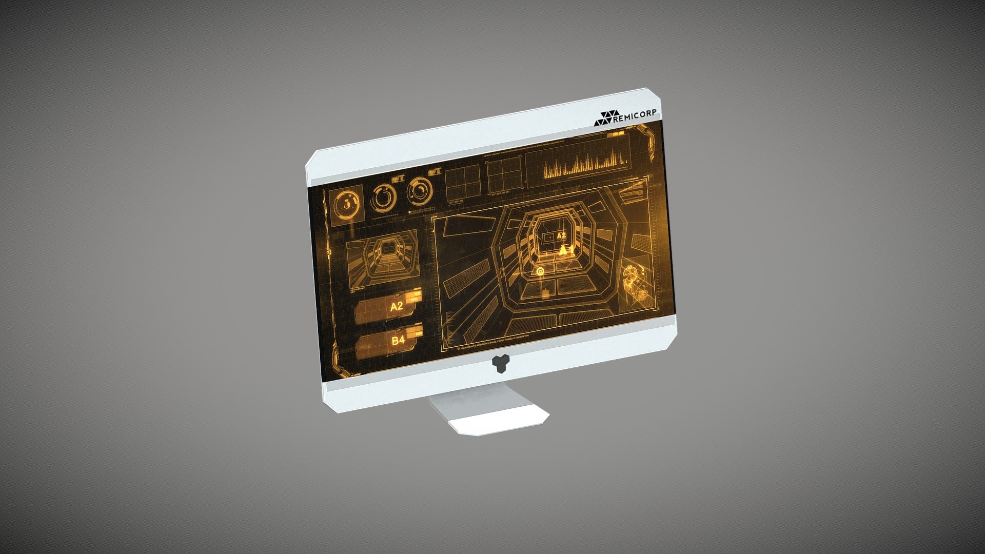 Sci-Fi Electronics AAA: Desktop (cam c) - Buy Royalty Free 3D model by ...