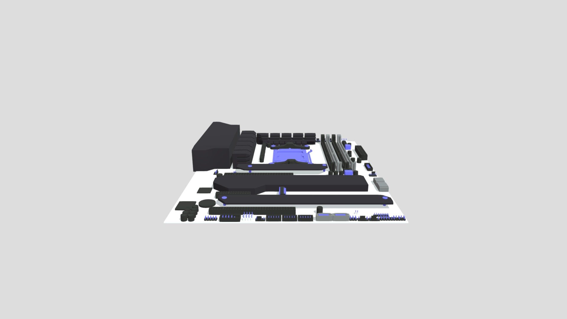 Detailed Motherboard 3D Model - 3D model by Heltor [052f0a6] - Sketchfab