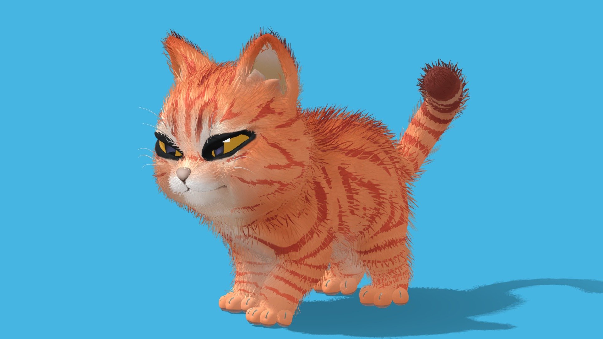 Cute Cat - British Shorthair ( Red Tabby ) - 3D model by SEMA Game ...