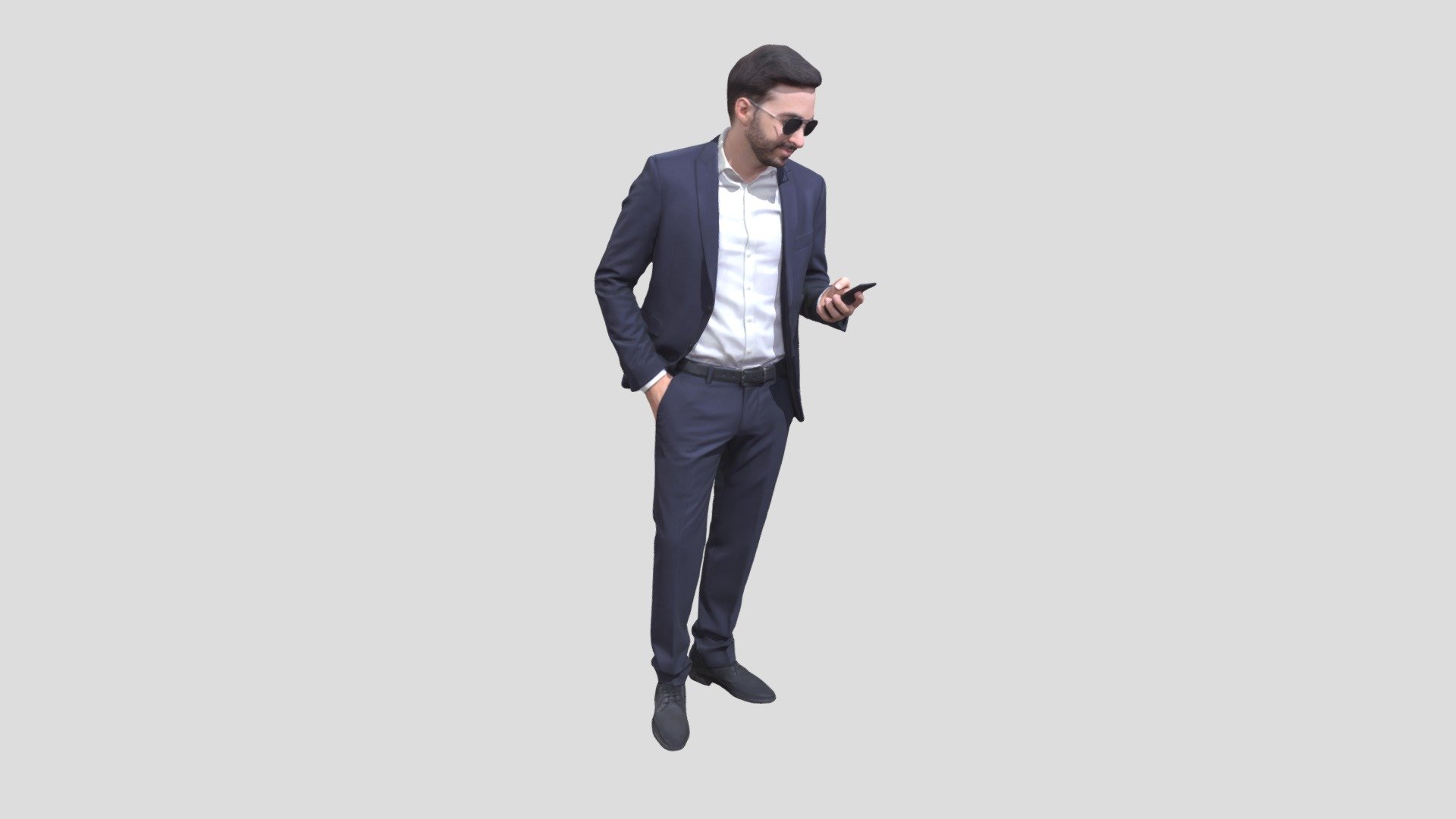 Business Man With Phone - 3D model by suasanakreasi [053267b] - Sketchfab