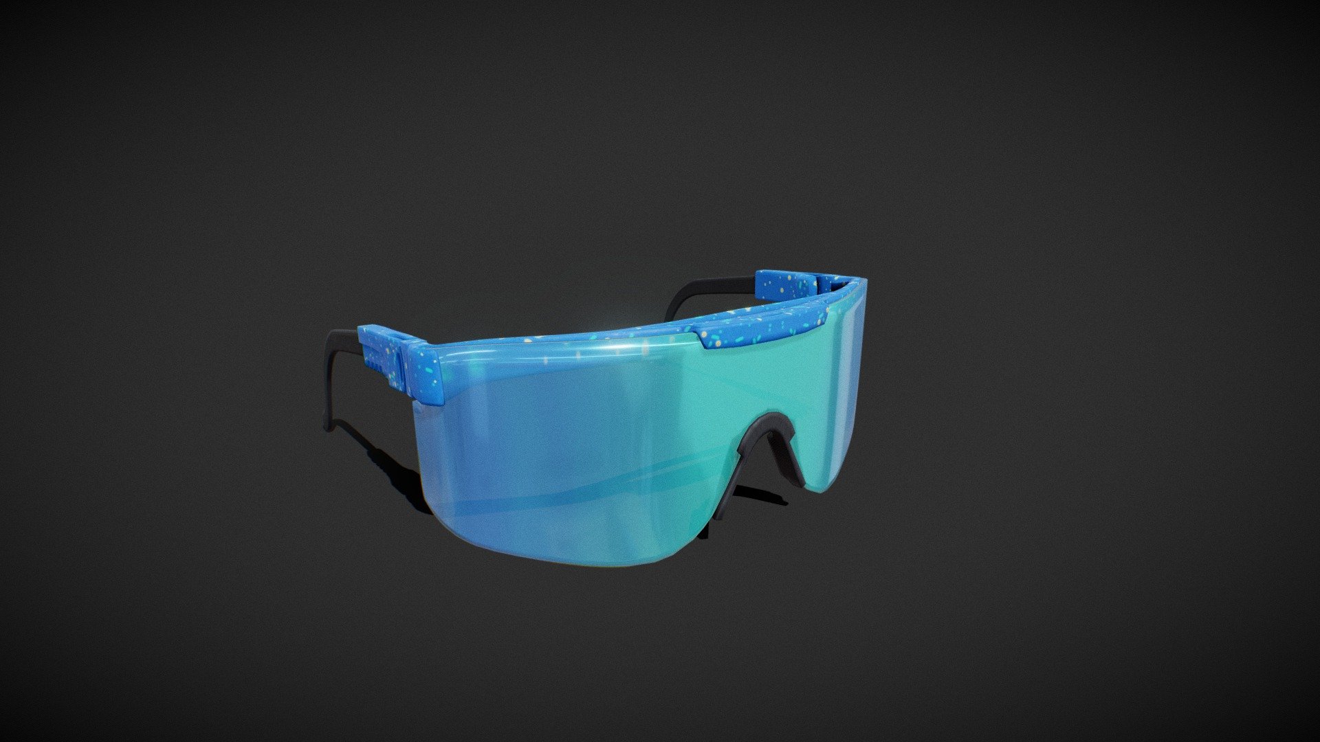 Vipers 1993 - Low Poly Polarized Shades - Blue - Buy Royalty Free 3D ...
