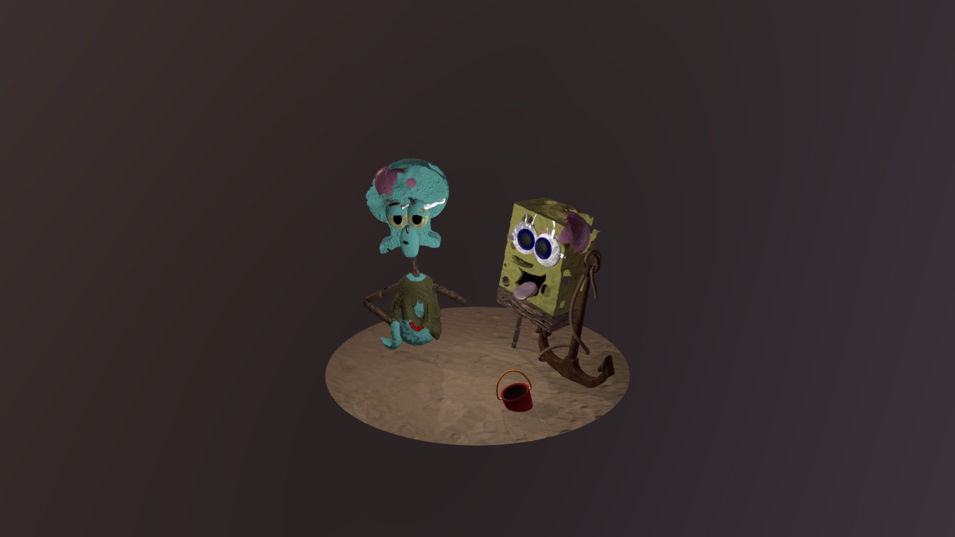 Sponge Bob e Squidward - Download Free 3D model by Rafa_Stitch [0534c03 ...
