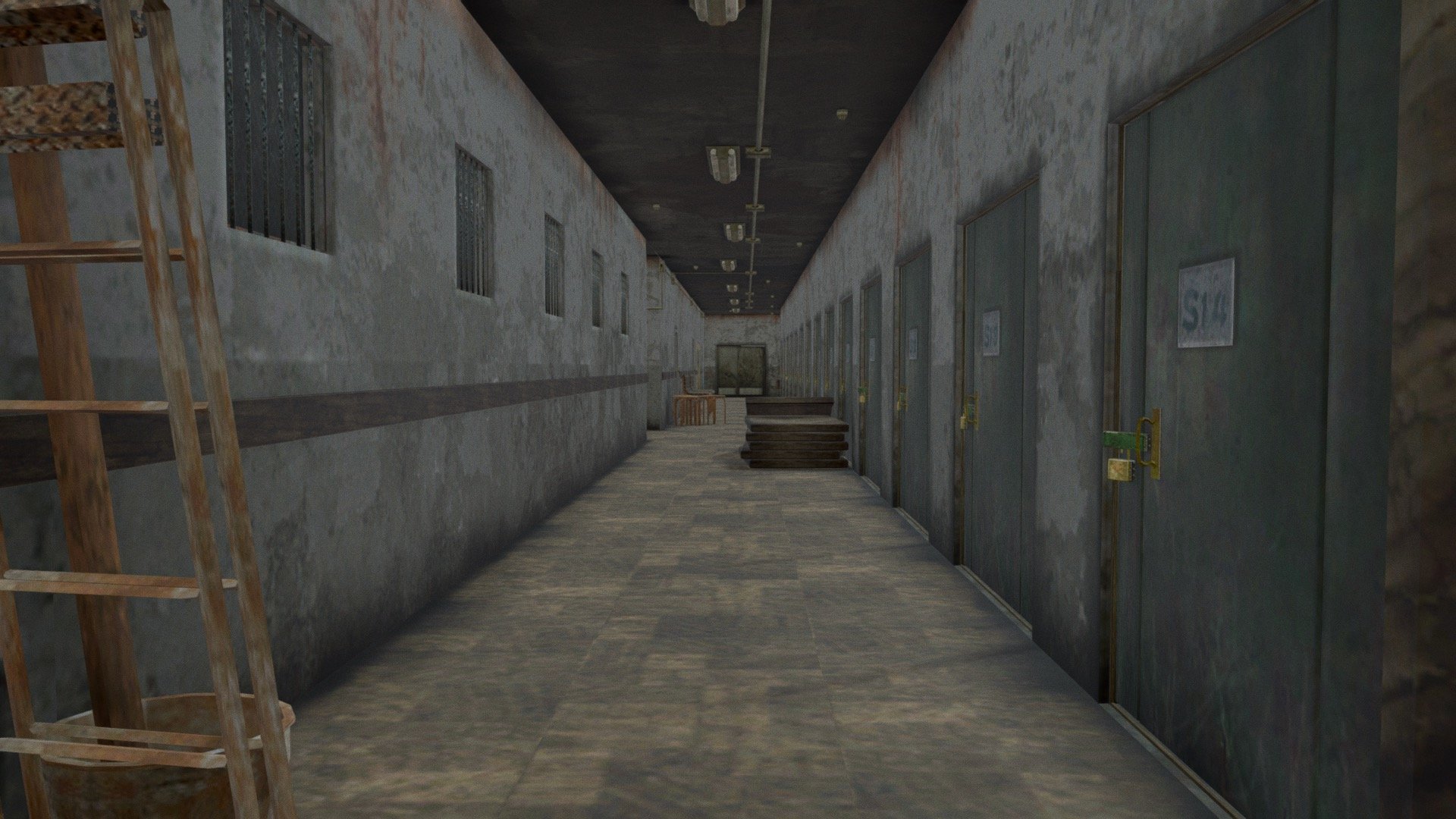 Hospital hall - Download Free 3D model by Katydid (@Katydid.) [053b05a ...