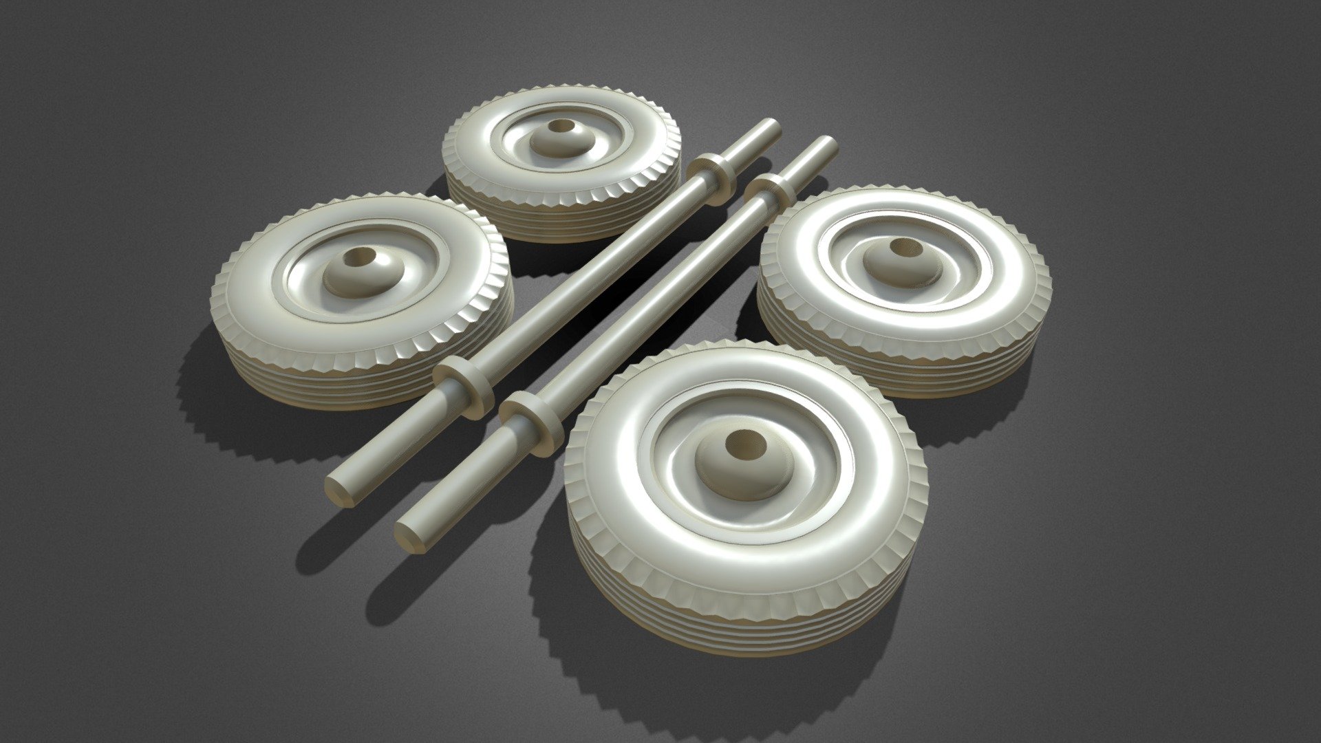 Toy Car Wheel Set 20mm ida. - 3D model by douglas jenkyns ...