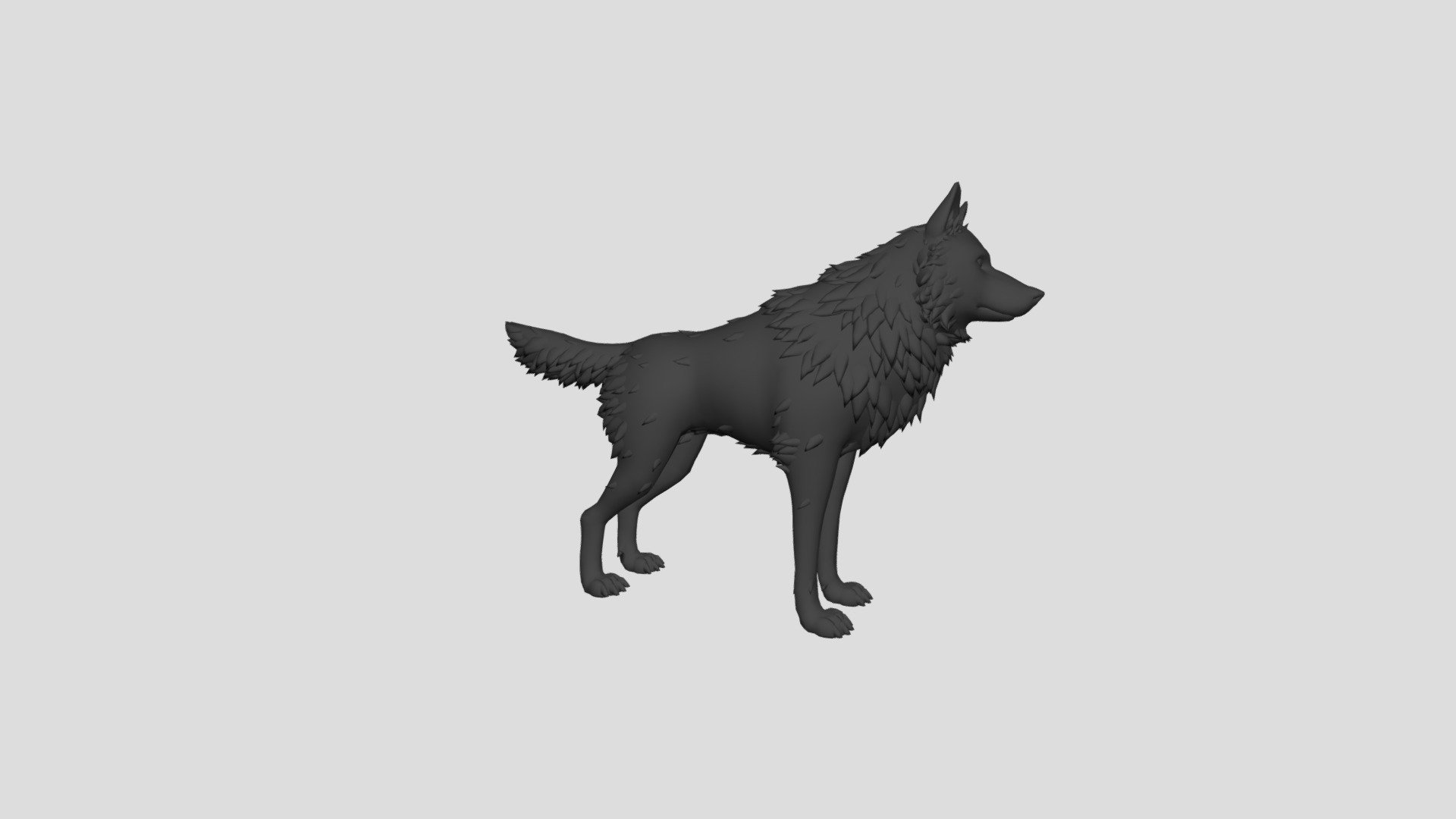 Wip Wolf without textures - 3D model by vaskodinis [053cb43] - Sketchfab