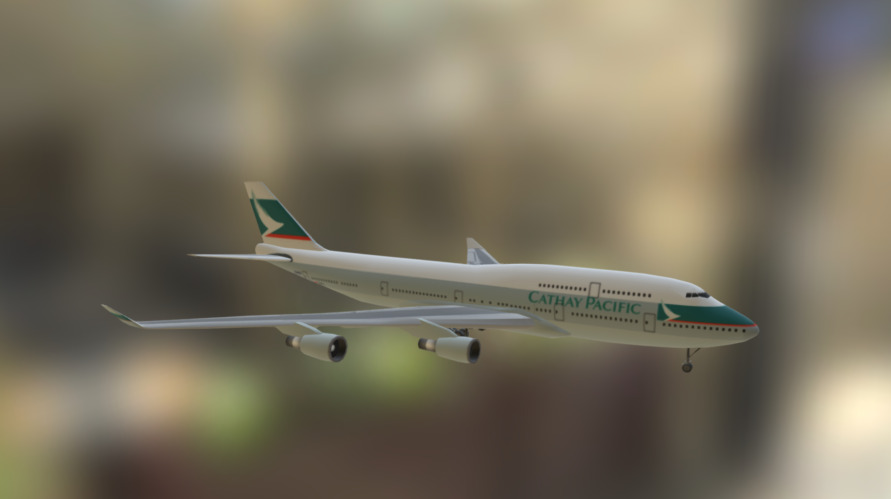 Cathay Pacific B 747 - 3D model by svenpotsdam [053db9e] - Sketchfab