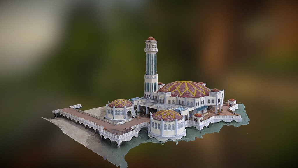Penang Floating Mosque - 3D model by khtan2000 [053dc90] - Sketchfab