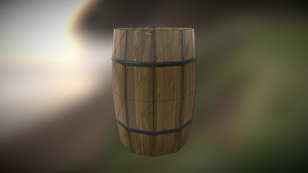 Simple Barrel - 3D model by milanharris [053e962] - Sketchfab