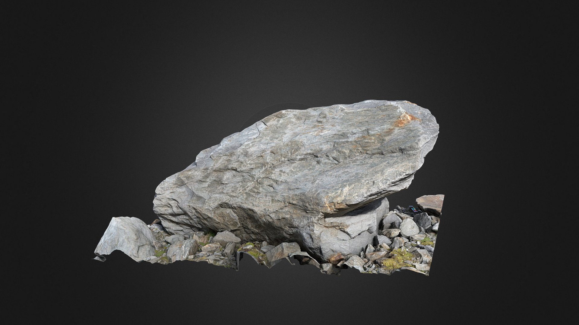 Boulder near Andermatt - 3D model by archaeobotics [05427de] - Sketchfab