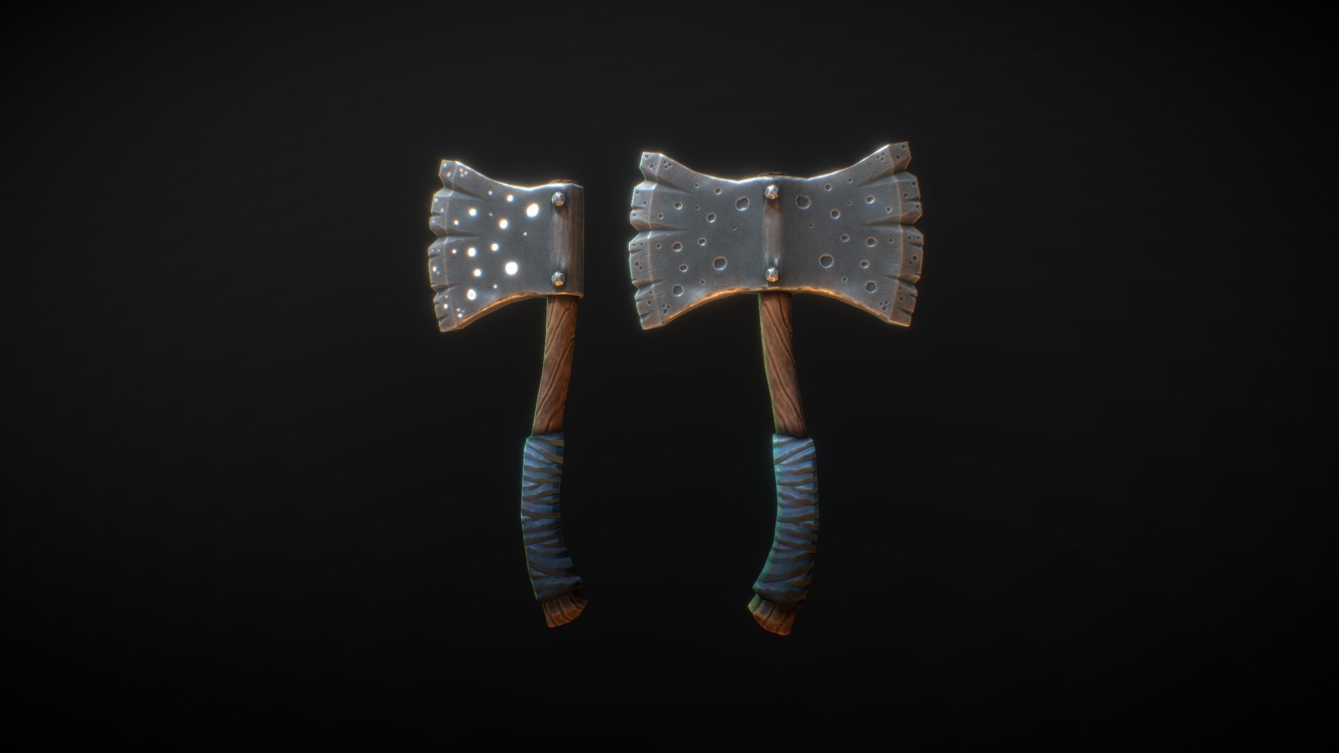 Two Stylized Axes. - 3D model by bluxfy [05450d9] - Sketchfab