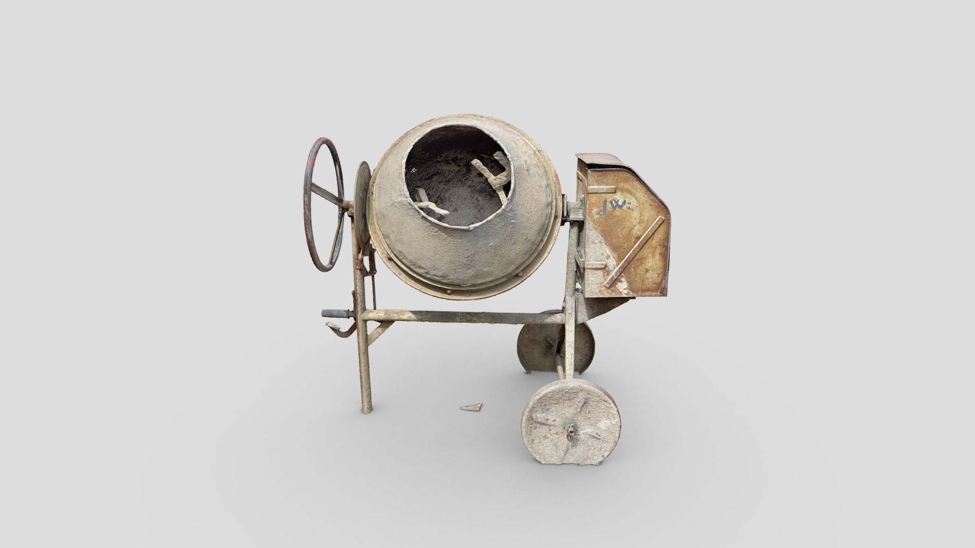 Old rusty concrete mixer - 3D model by Marcel_W [0545960] - Sketchfab