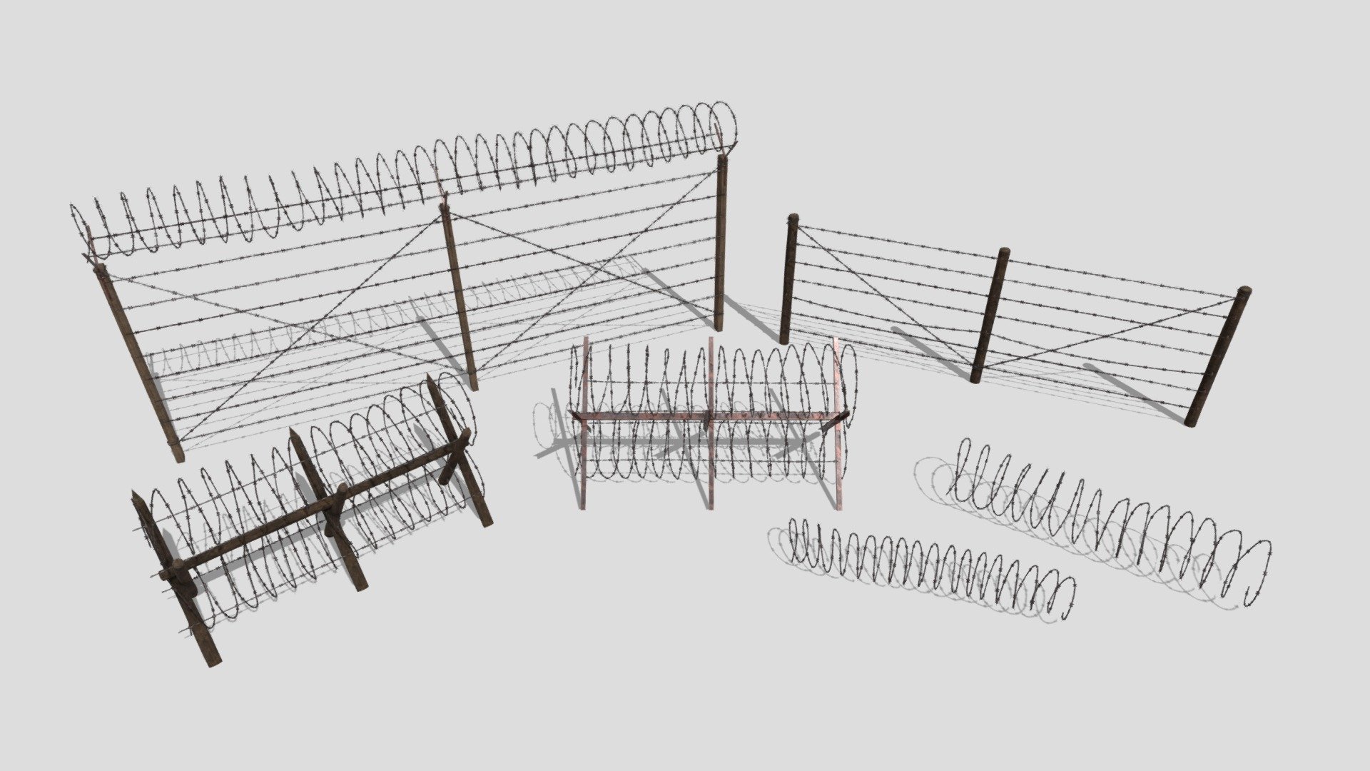 Barbed wire pack - Buy Royalty Free 3D model by Zbrojmistrz [0546fa3 ...