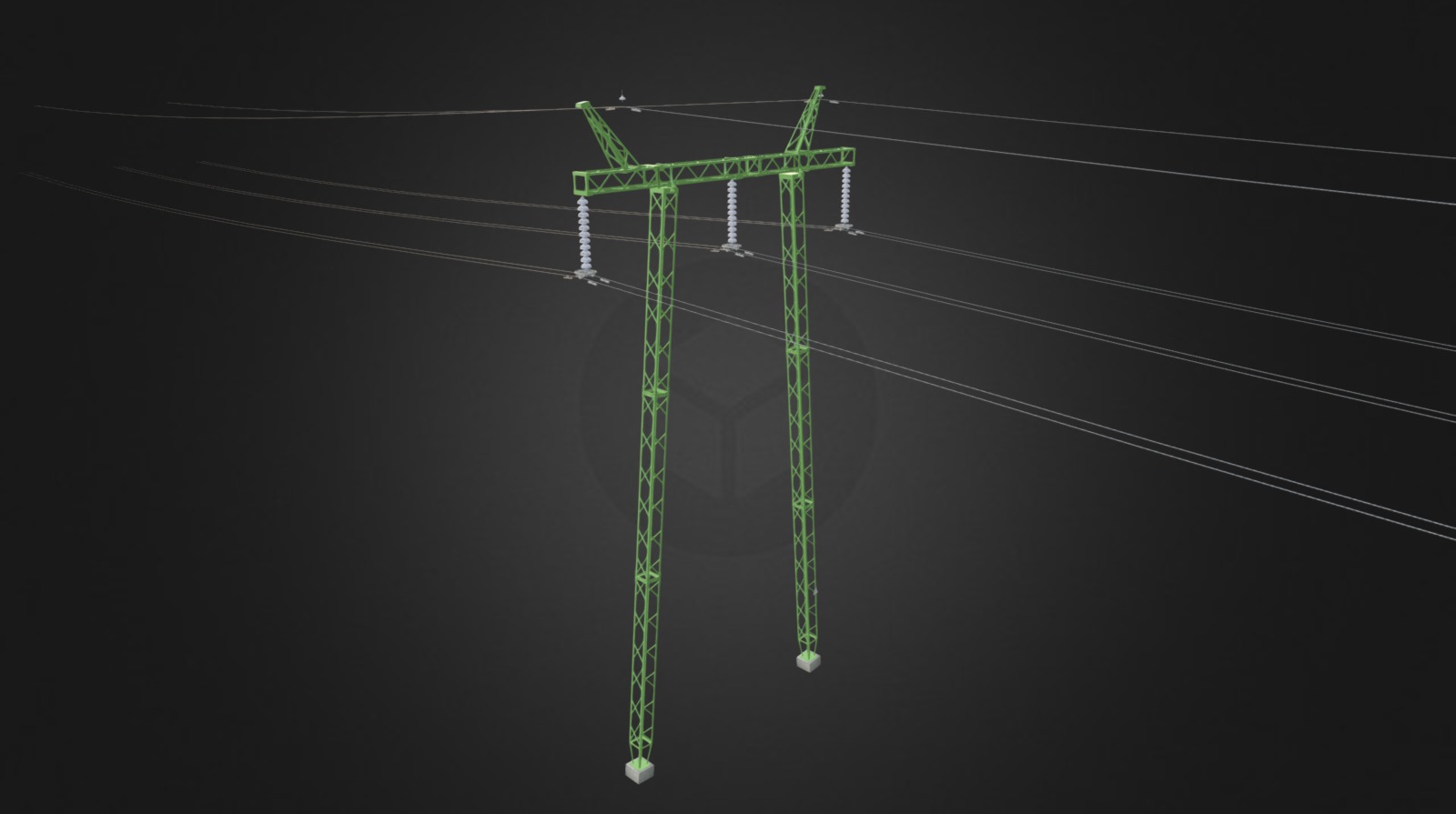 330 kV Power Line - 3D model by GuntarsM [054918c] - Sketchfab