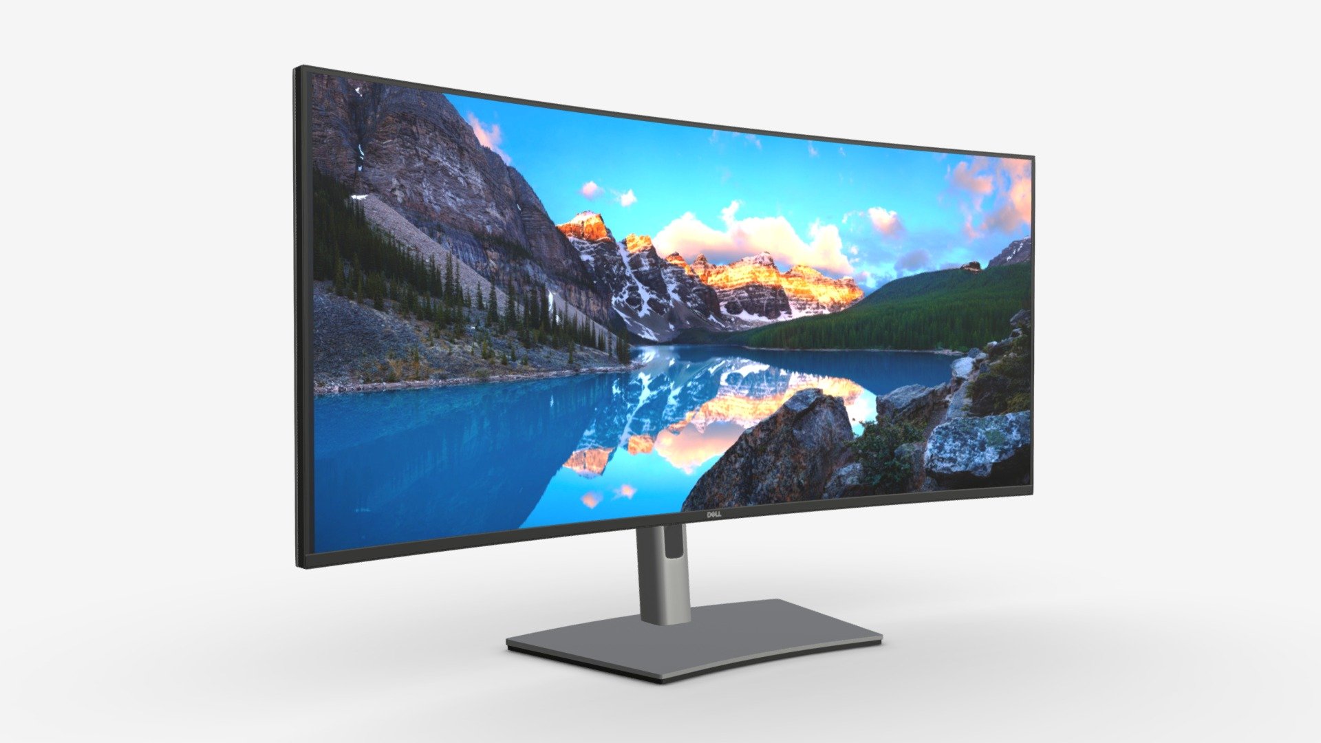 Dell UltraSharp LCD 38 curved inch monitor - Buy Royalty Free 3D model ...