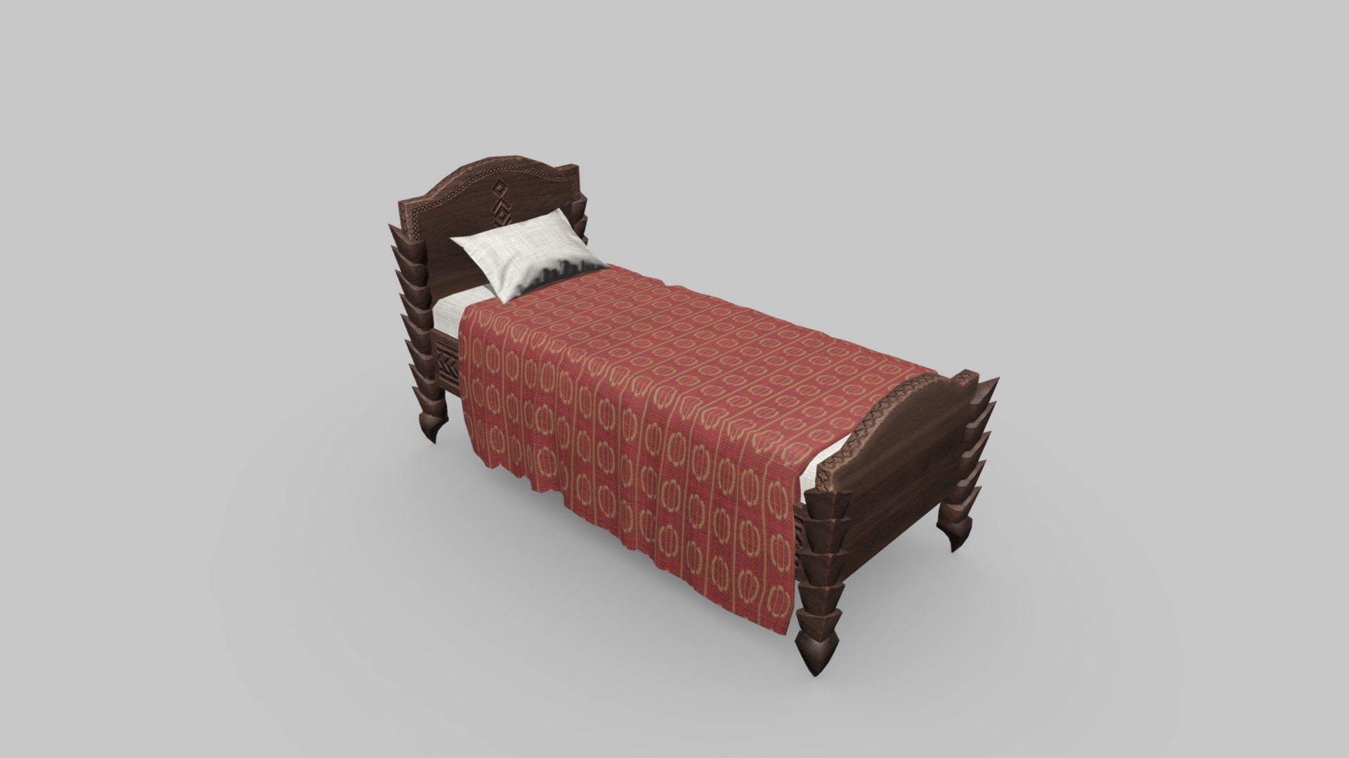 Single Bed - 3D model by RunemarkStudio [054987c] - Sketchfab