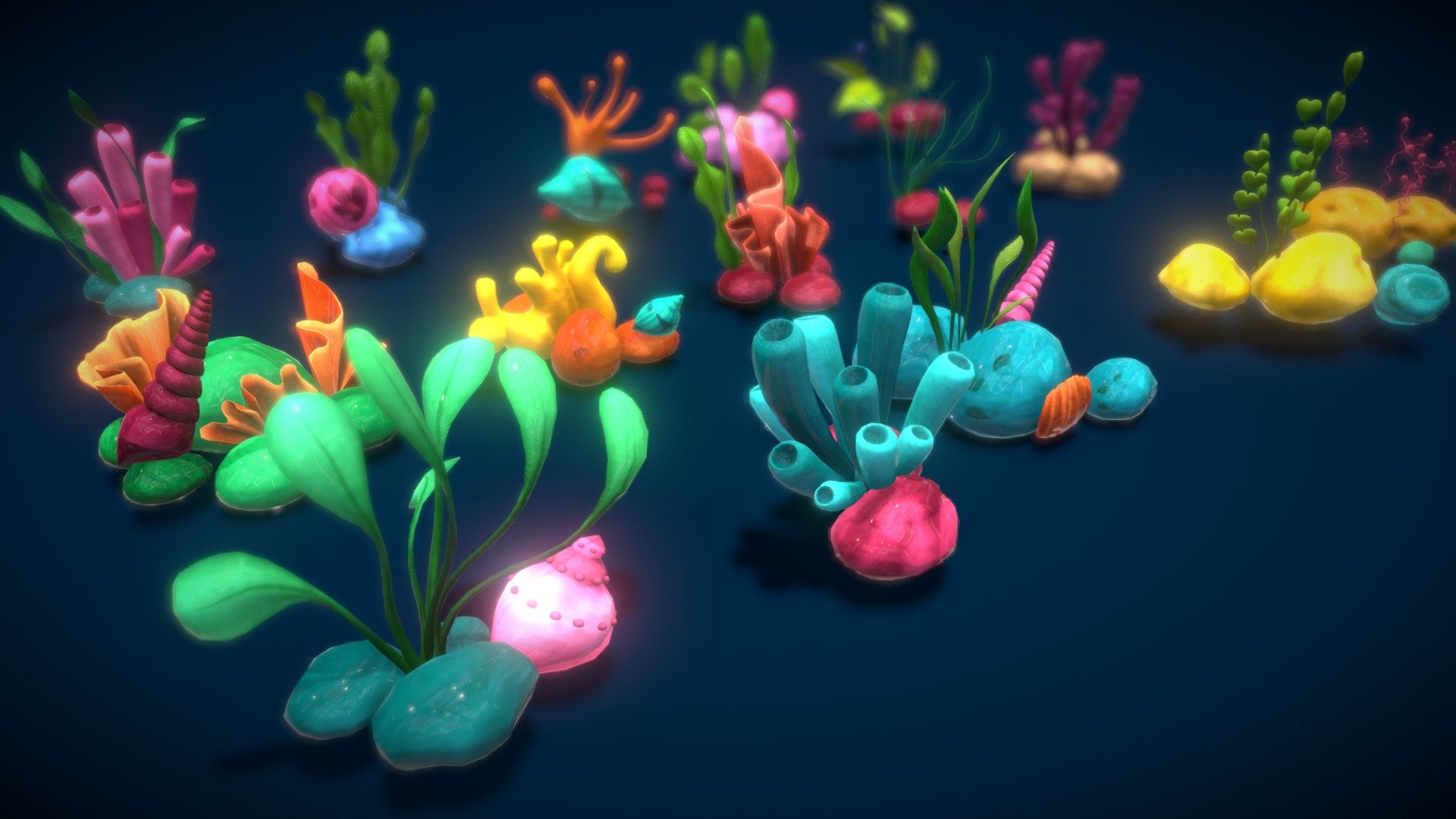 Cartoon Seaweed 4 - Buy Royalty Free 3D model by vustudios [05515c7 ...