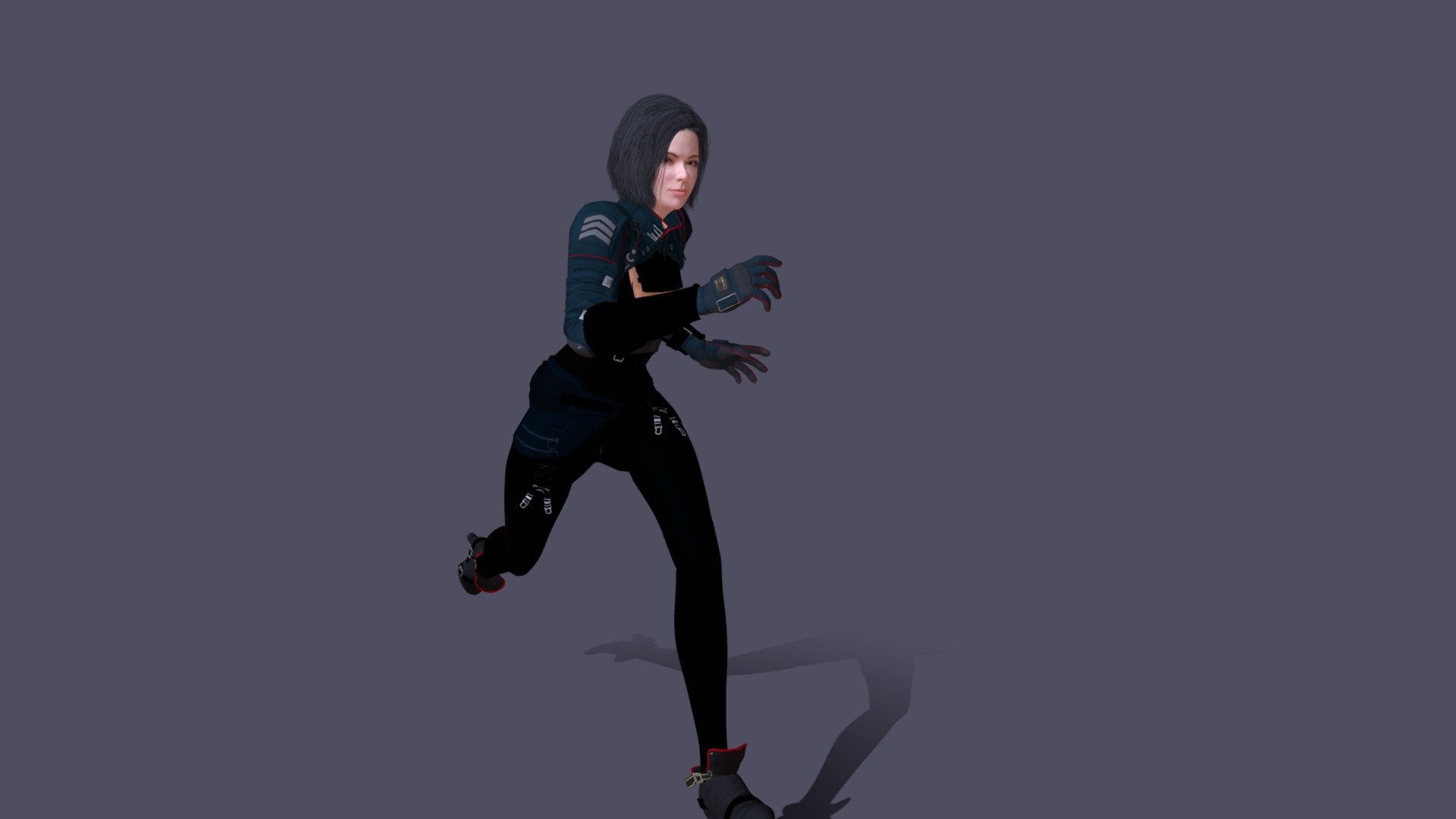 Military Girl Jog/Run Cycle - 3D model by ShawnD [05520d2] - Sketchfab