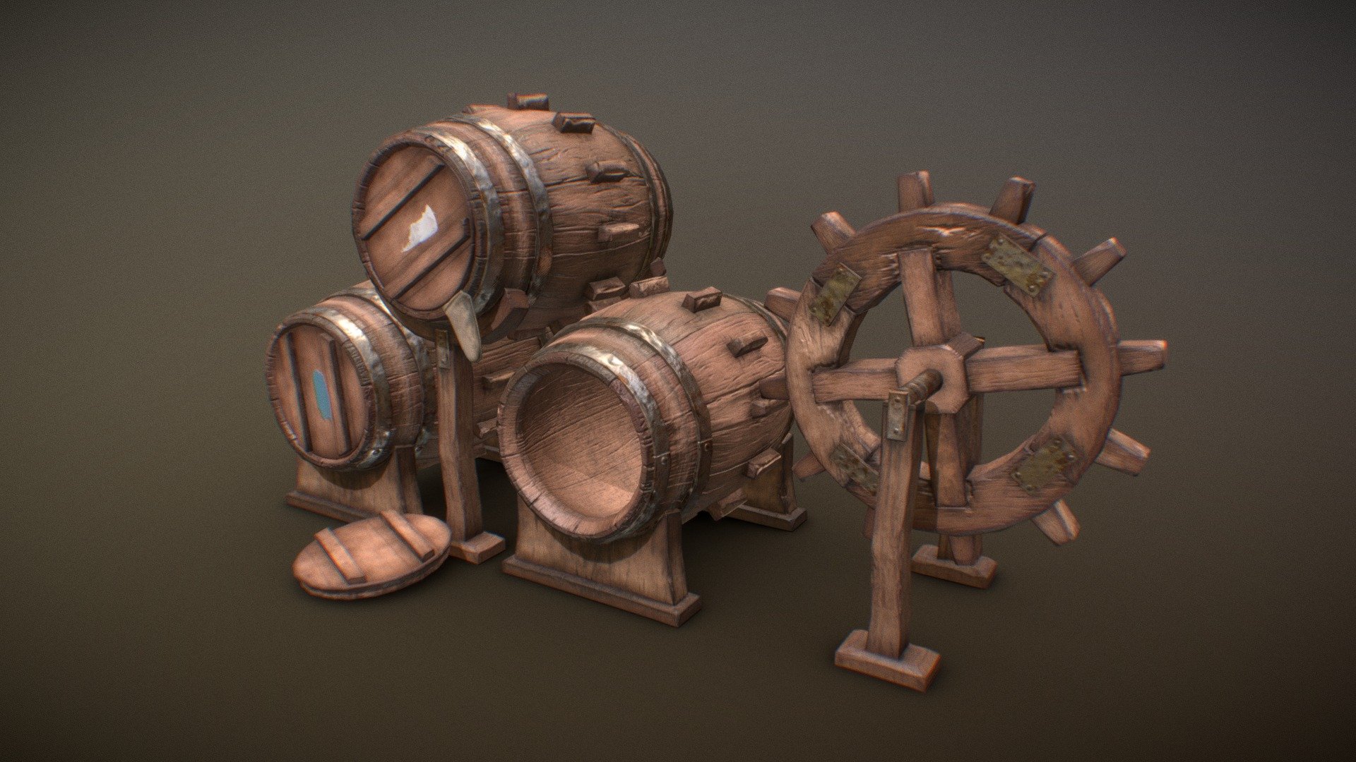 Medieval washing machines - 3D model by ThomasHFranken [0554152 ...