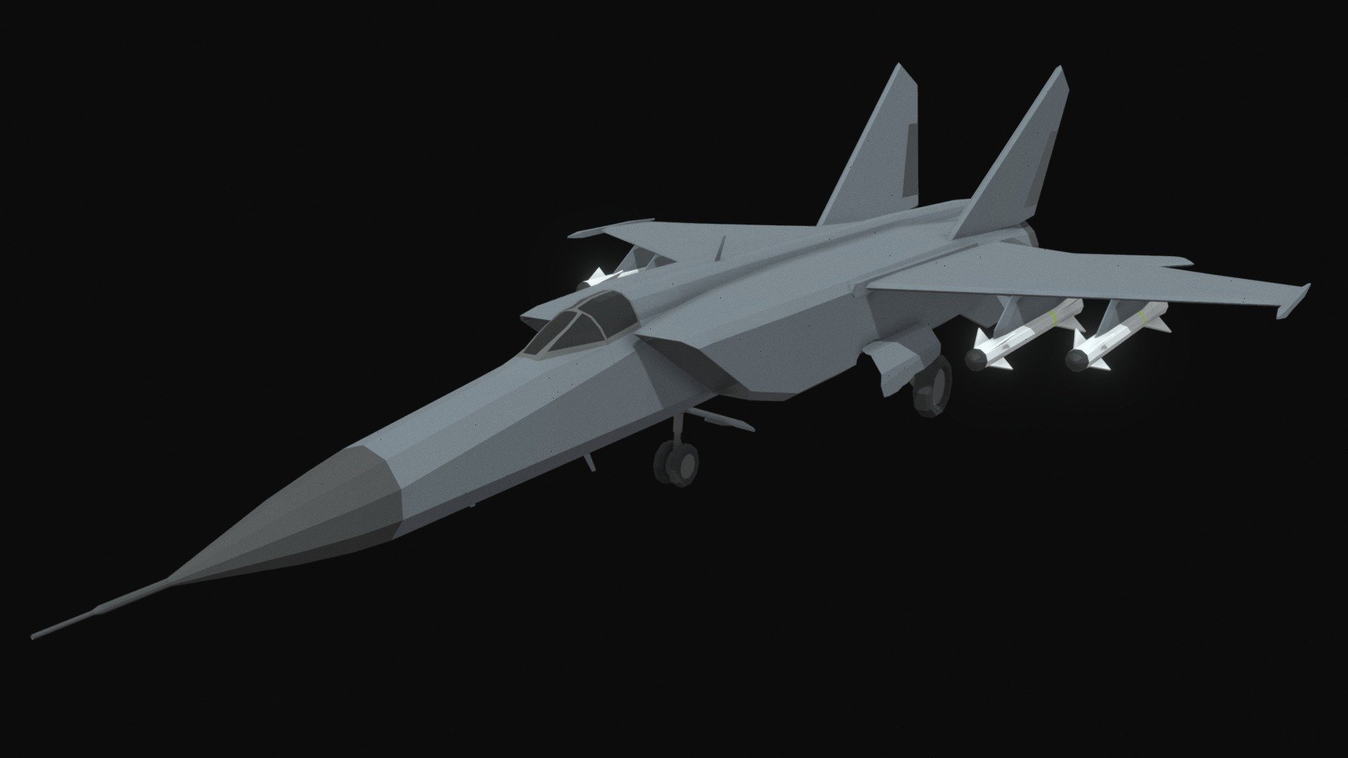 Mig 25 Low Poly - Buy Royalty Free 3D model by Bundem Games ...