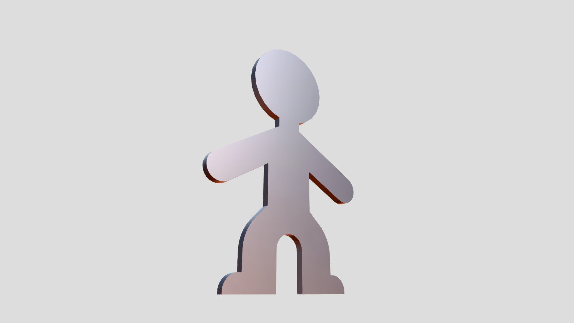 Simple Flat Man - Download Free 3D model by Trockk (@Timrockk) [0554432 ...