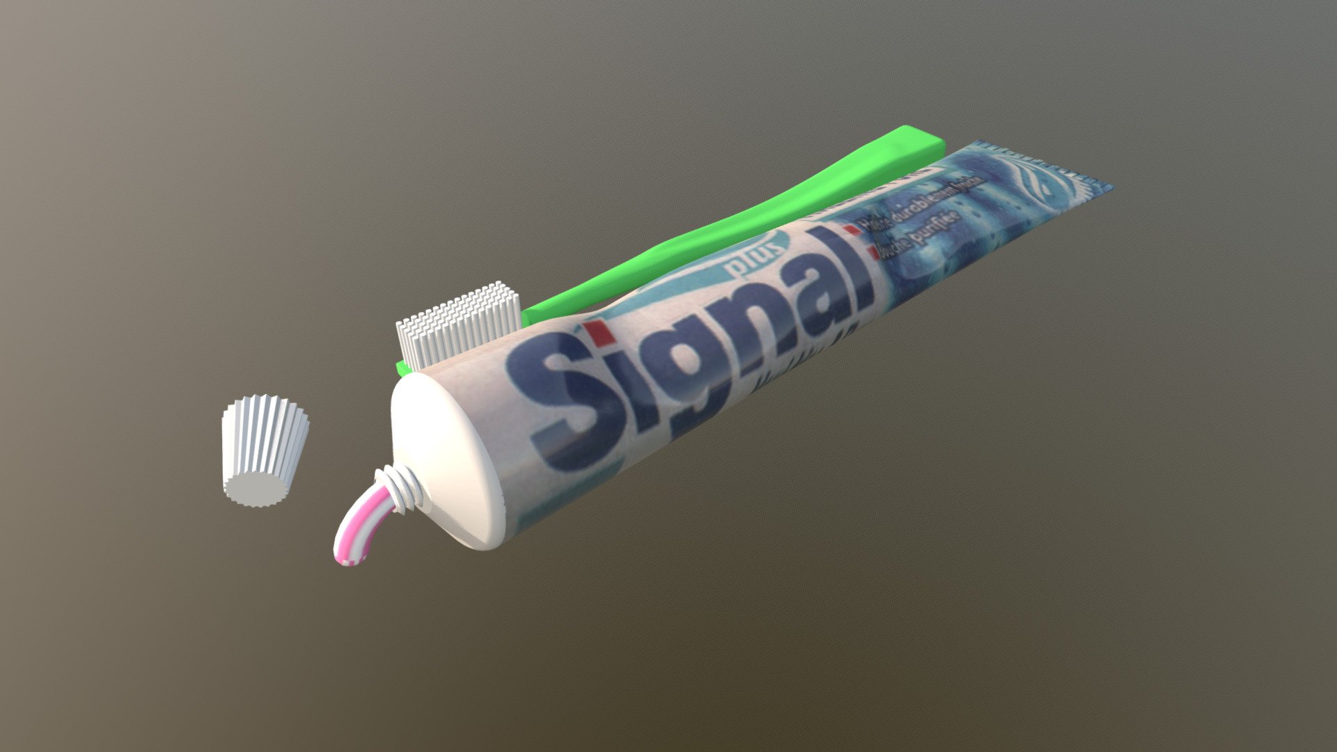 Tooth brush and toothpaste - Buy Royalty Free 3D model by nemo81 ...