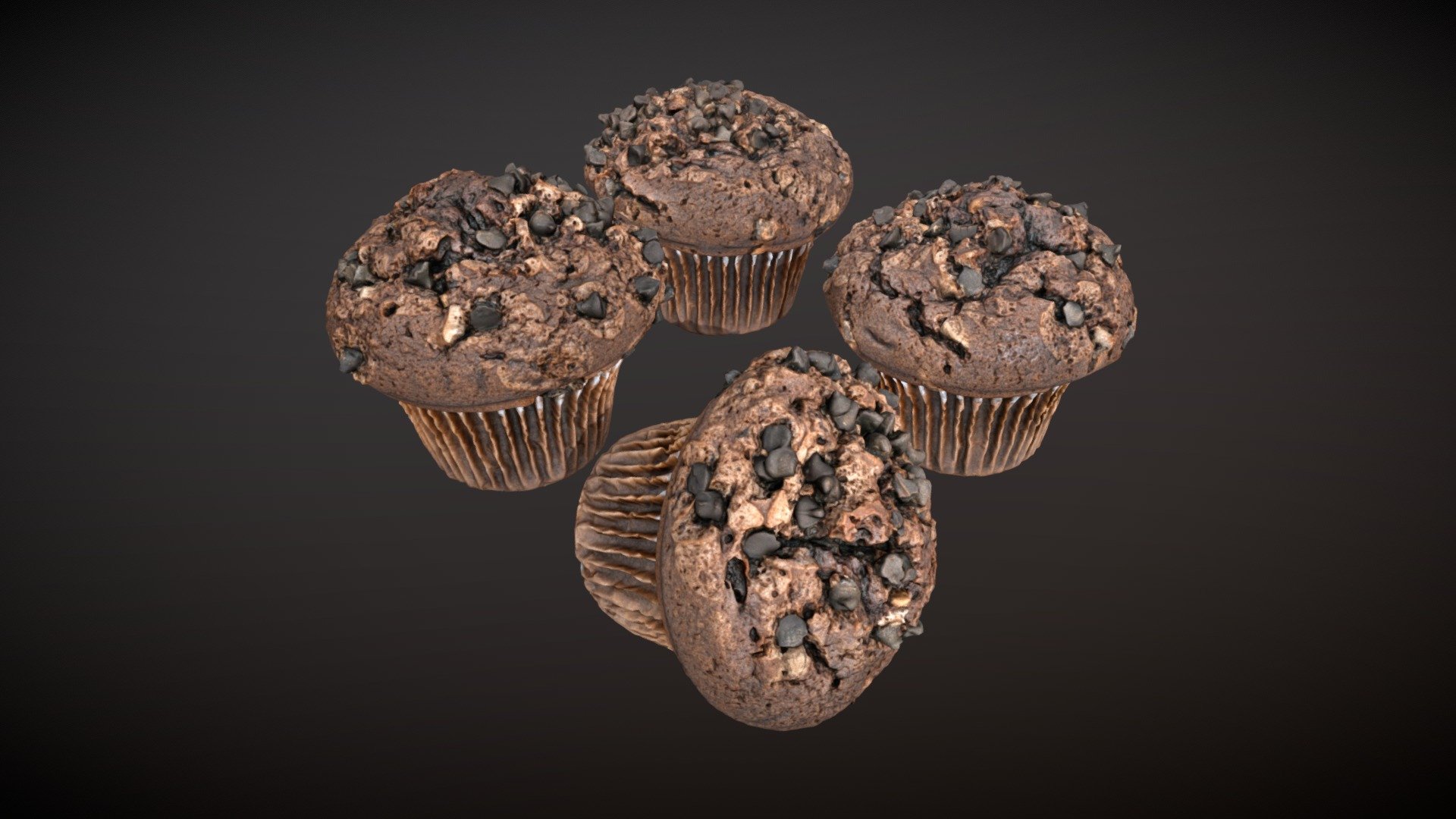 Chocolate Muffins - Buy Royalty Free 3D model by TmHill (@TarasKazikov ...