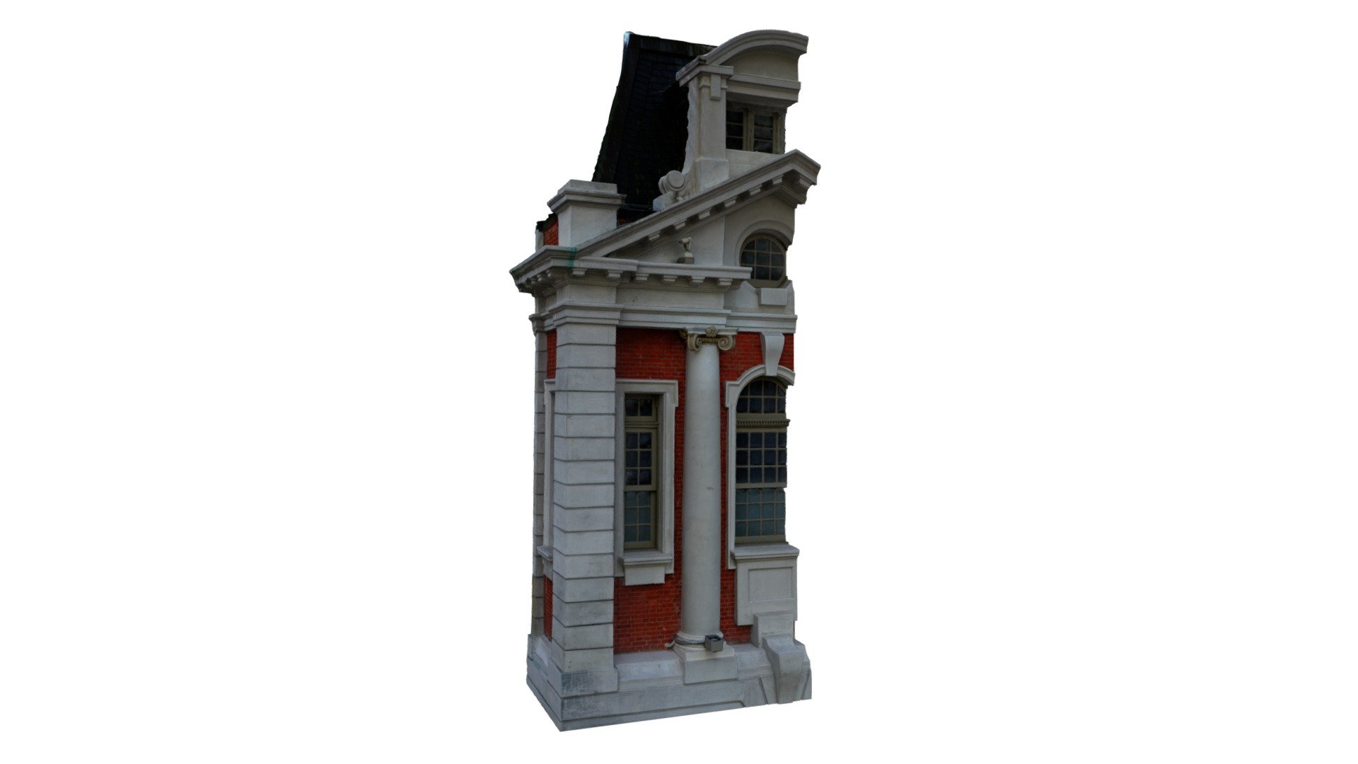 臺中州廳．山牆柱式 / gable column at Taichung City Hall - 3D model by mch ...