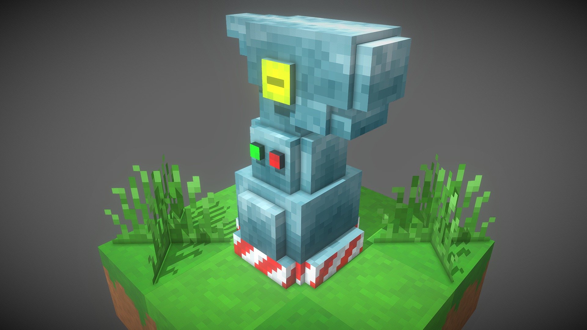 Robo turret - Minecraft voxel Style - 3D model by Rovani [0558c7d ...