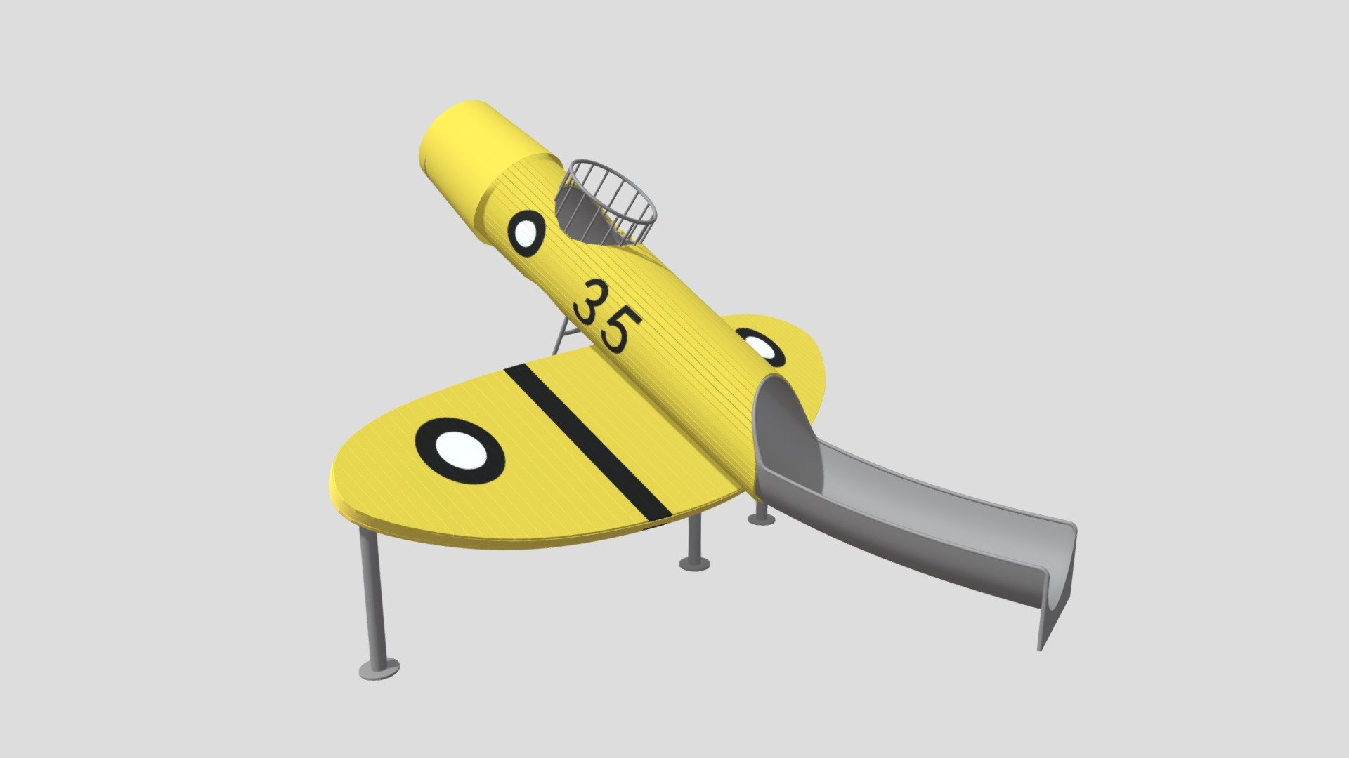 Airplane playground model - 3D model by diliplayground [055ed36 ...