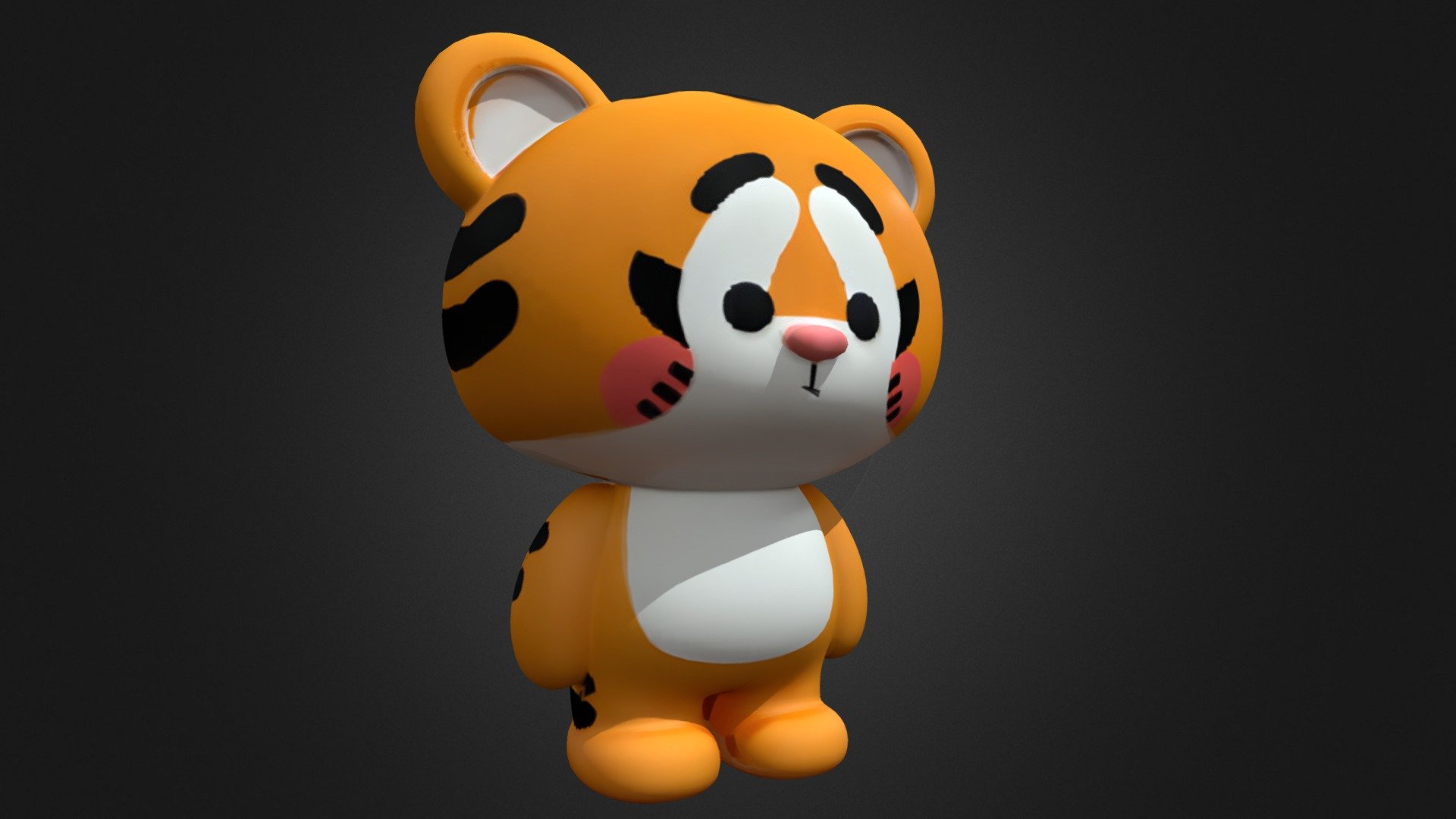 cute little tiger 3d model - Download Free 3D model by vishnuvardhan ...