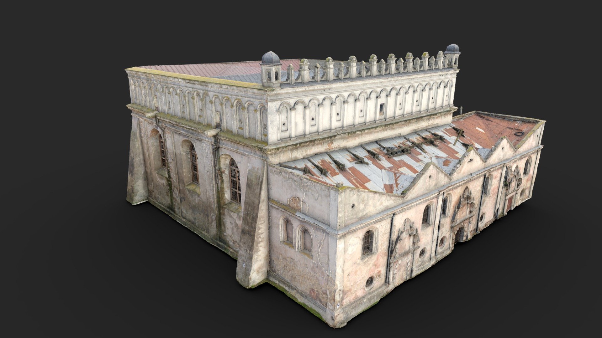 Zhovkva Synagogue - 3D model by MyFutureHeritage [05633a8] - Sketchfab