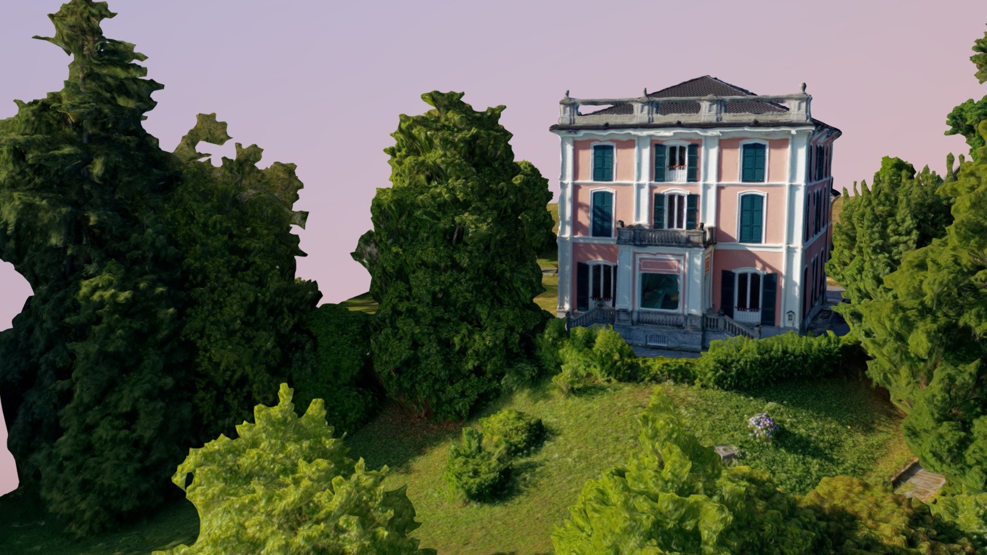 Italian House on a Hill - 3D model by Azad Balabanian (@azadbal ...