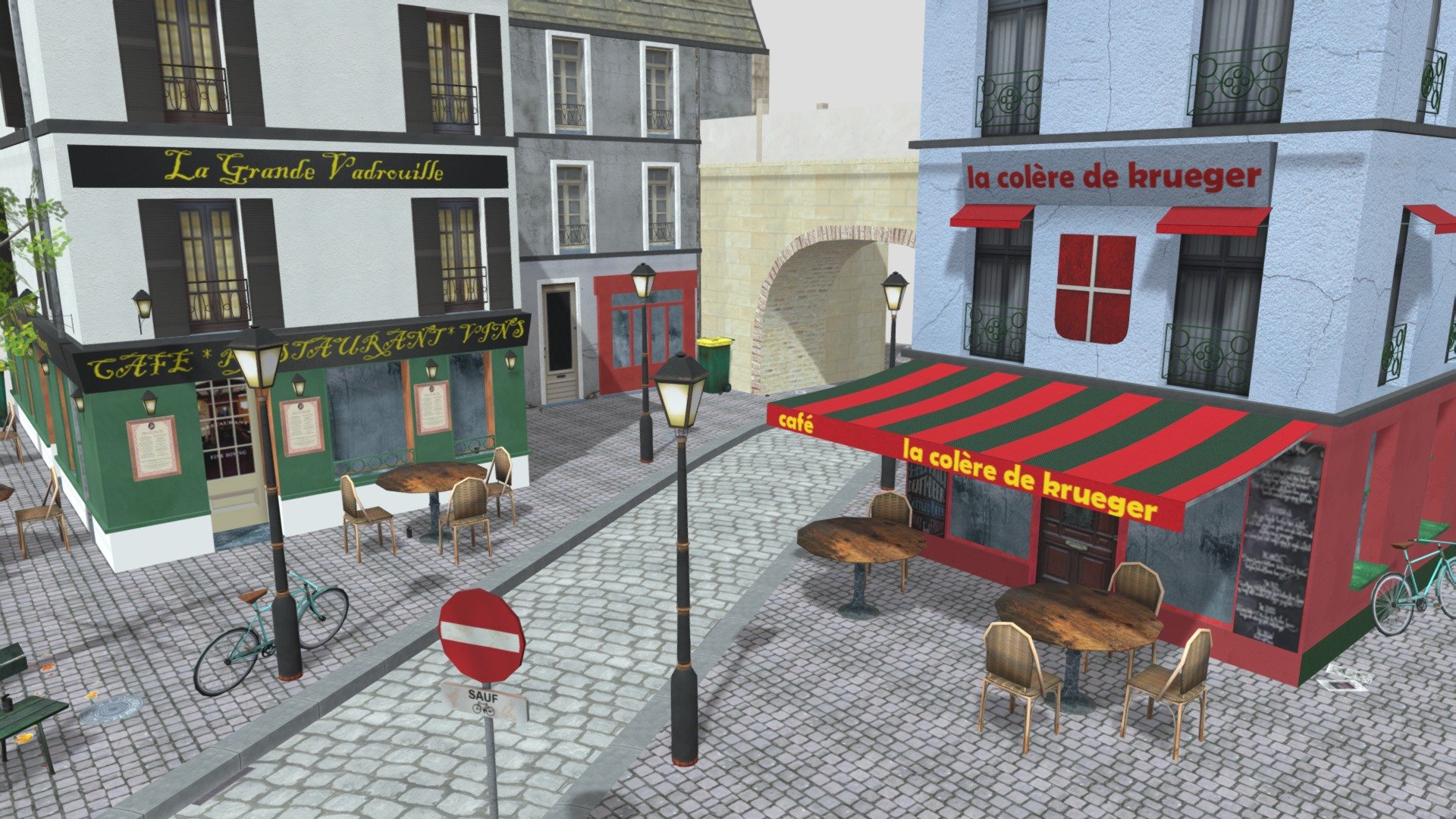City Scene - Download Free 3D model by simon_fischer [056e7bd] - Sketchfab