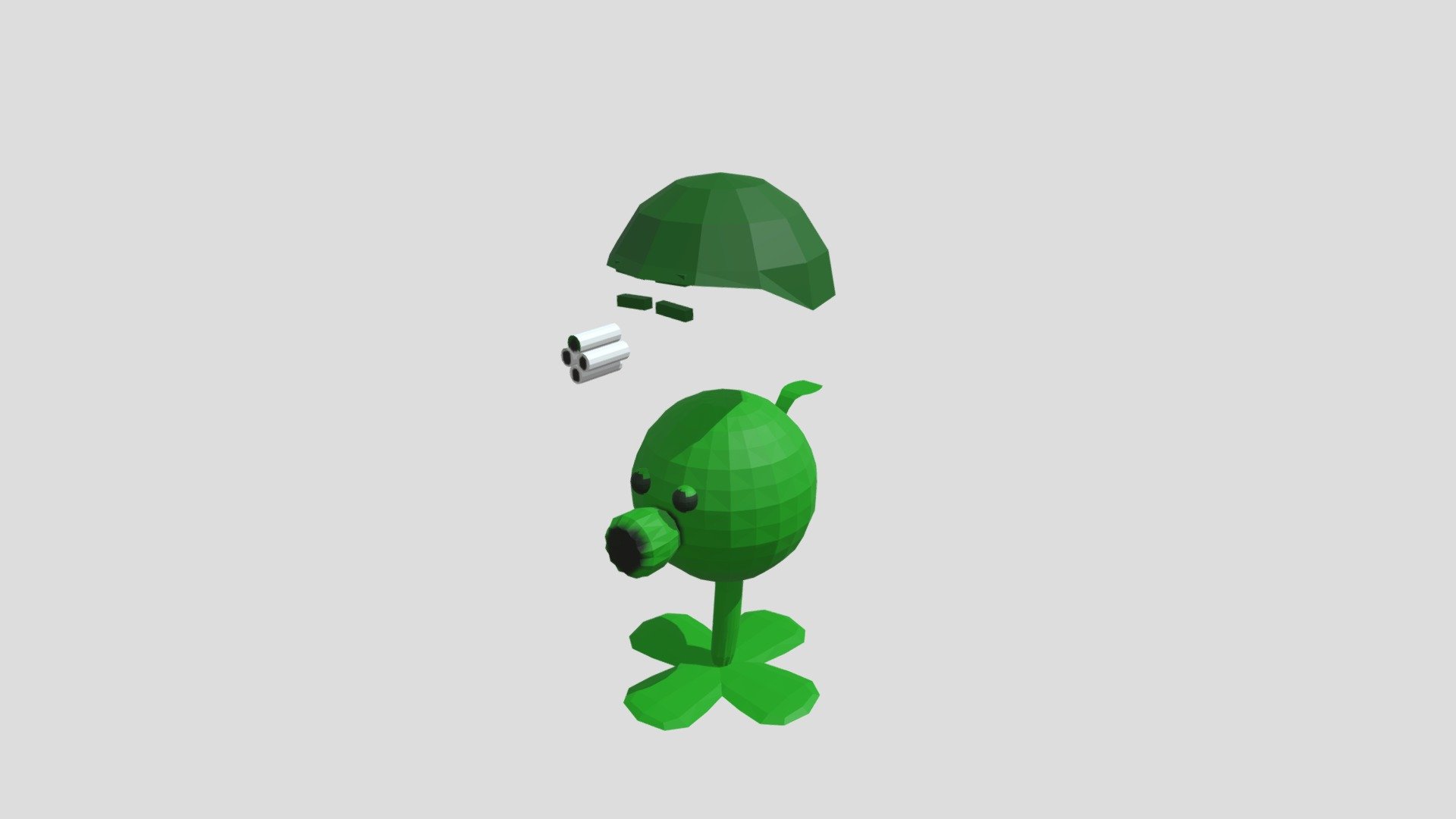 Peashooter/Pea Gatling - Download Free 3D model by Zawtrak ...