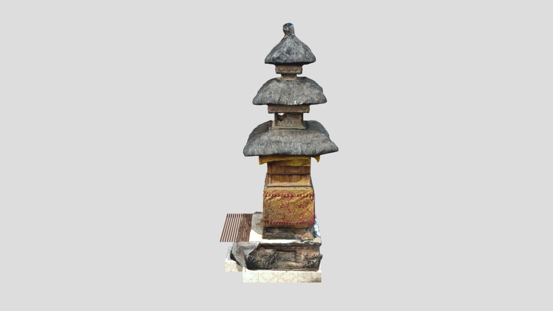 Meru Tumpang Tiga - 3D model by baguscakraa04 [0573c31] - Sketchfab