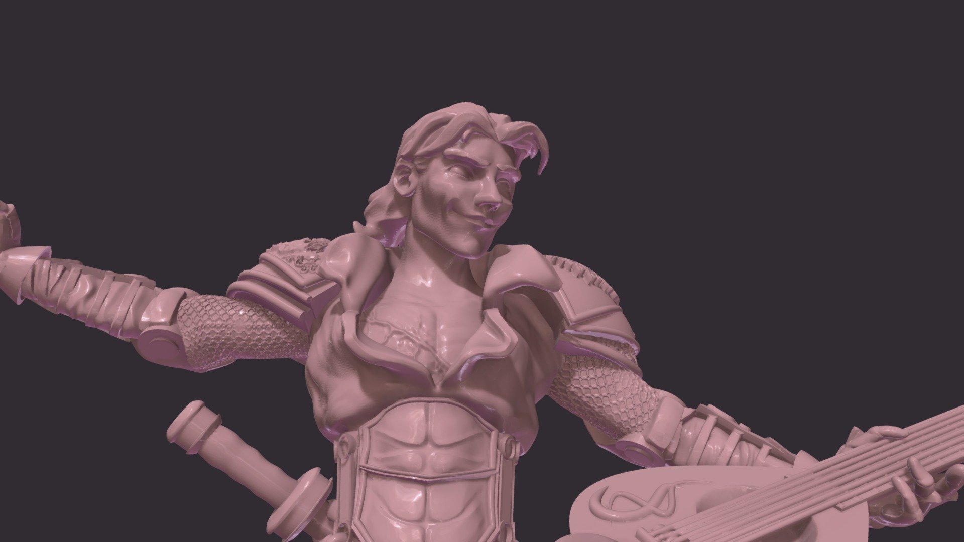 Bard with Armor on a Cloud of Bardic Nonsense - Download Free 3D model ...