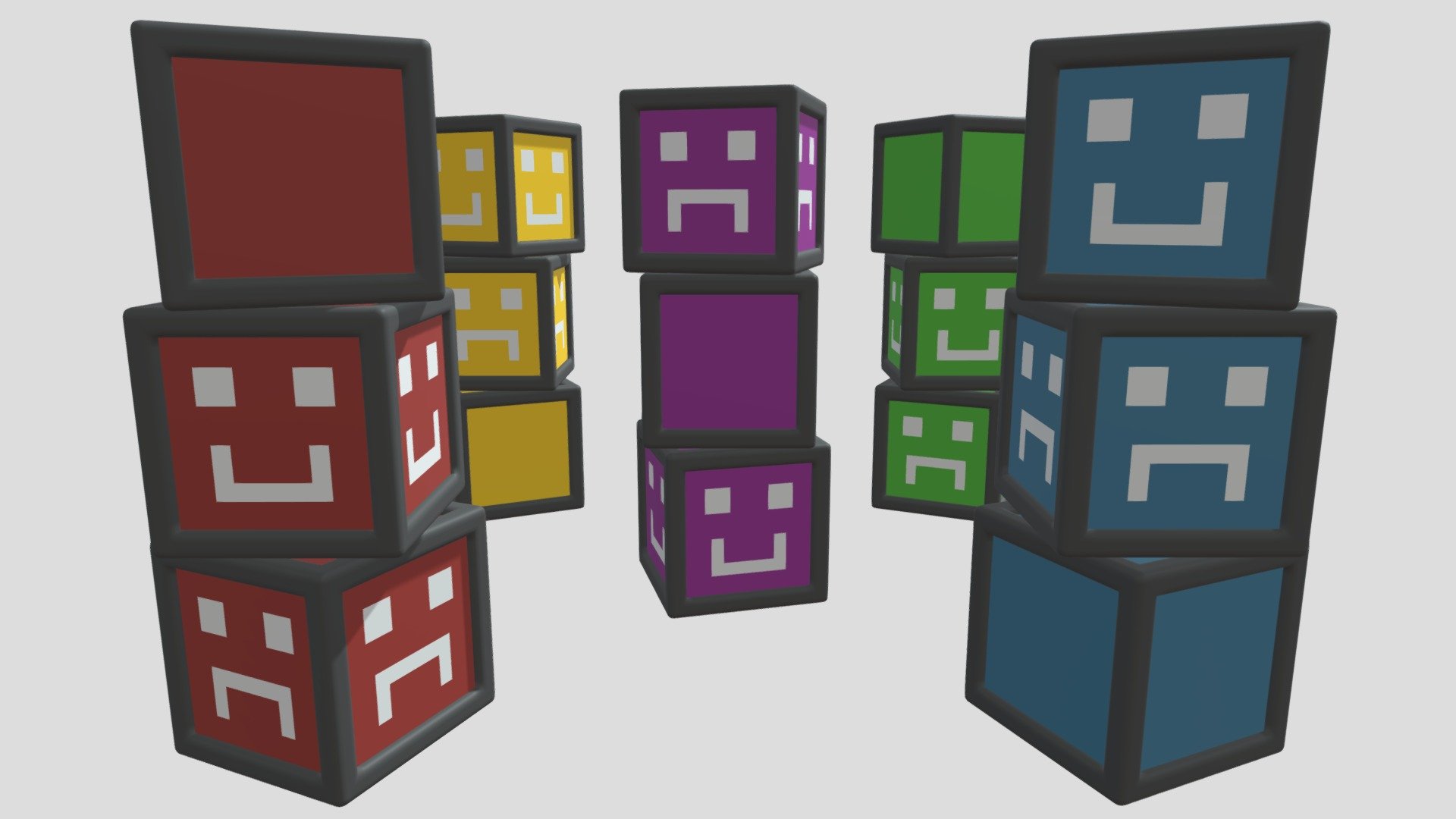 Colourful Storage Cubes - 3D model by Mr.Dan42 [0575762] - Sketchfab