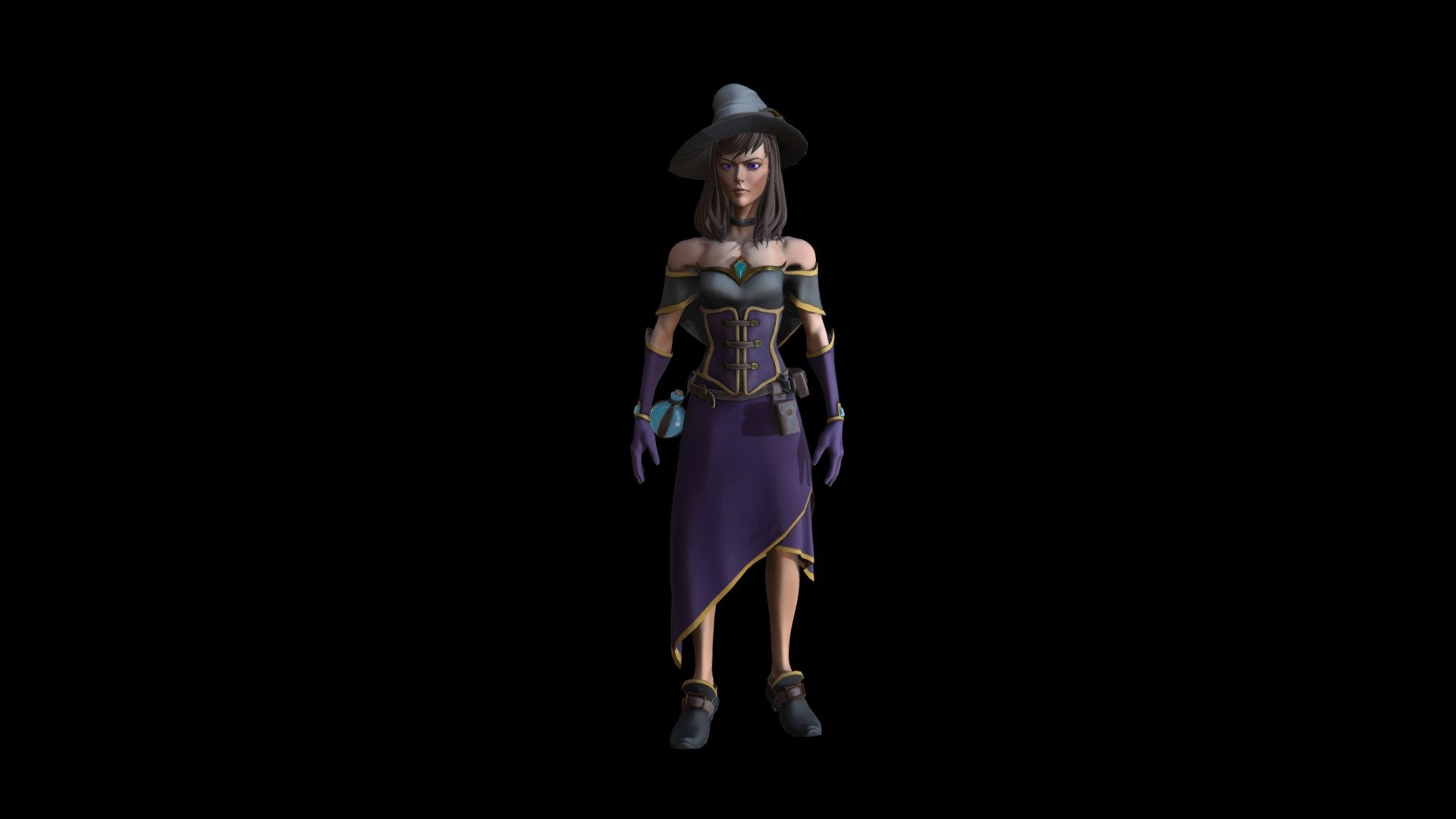 Stylized witch Posed - 3D model by BourgoignieDavid [0577a4e] - Sketchfab