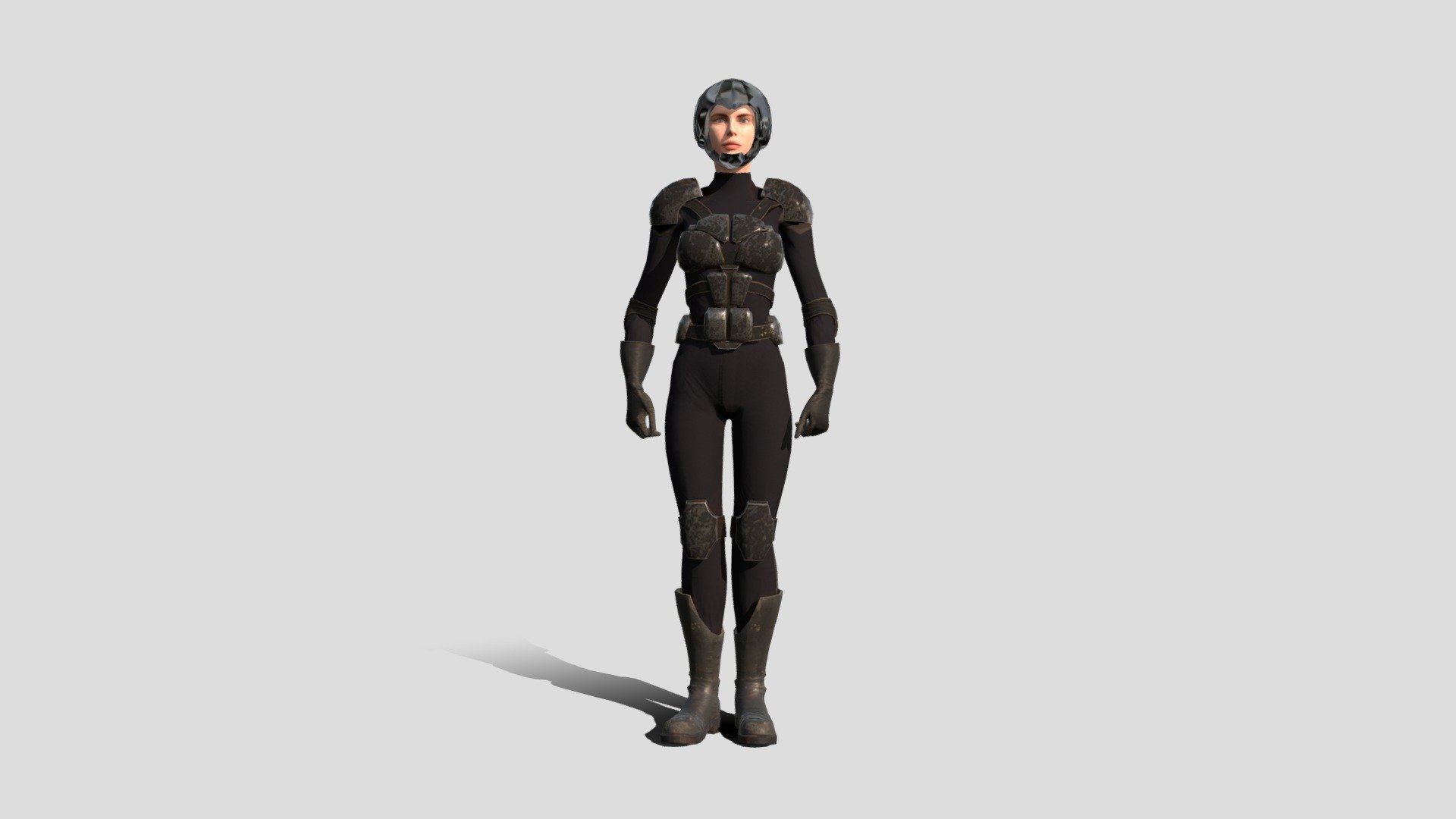 Female 03 Pilot Black Animation - 3D model by Los Bionicos Animation Studio (@losbionicos ...