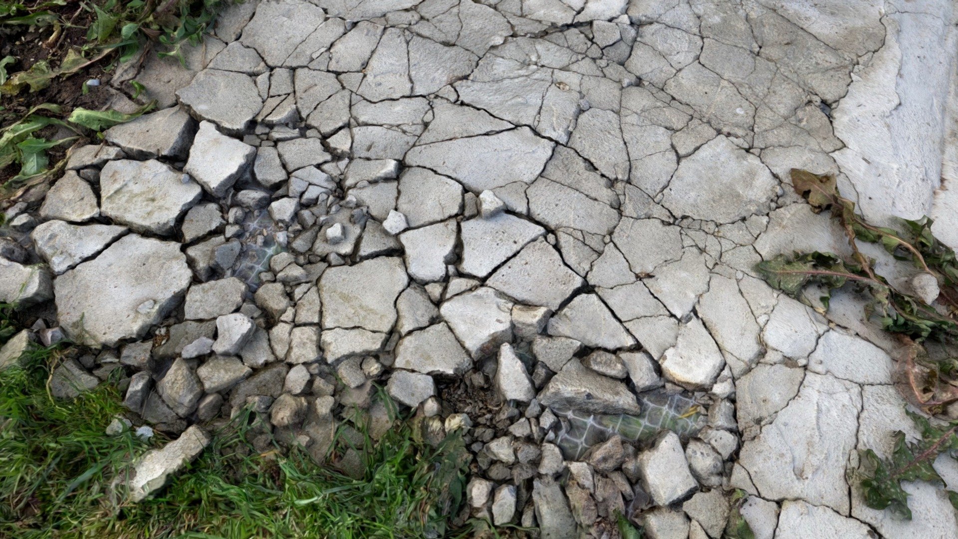 Cracked concrete - Download Free 3D model by RobenSikk (@RobenSikk_og ...