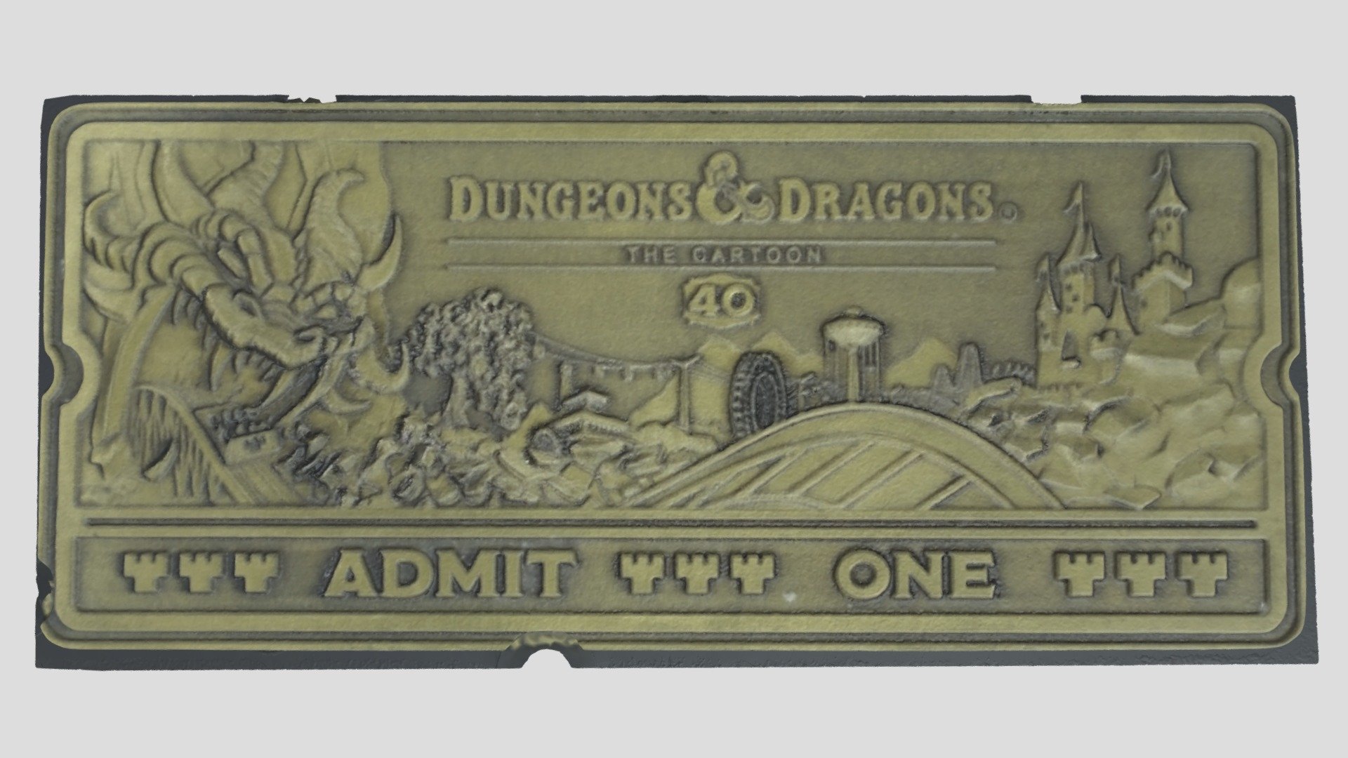 Dungeons and Dragons Ride Ticket Scan 1983 color - Download Free 3D ...