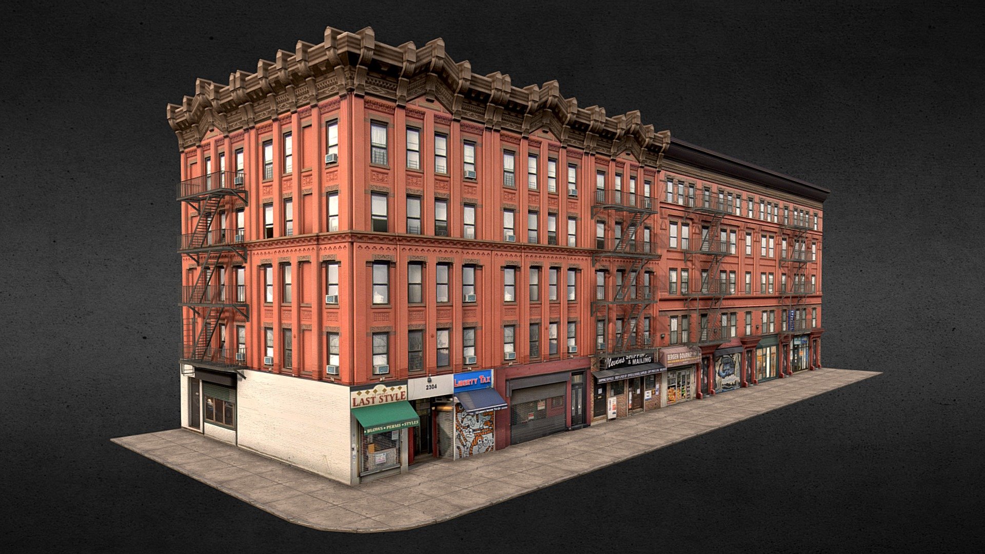 Red New York Buildings - 3D model by 99.Miles [057c801] - Sketchfab