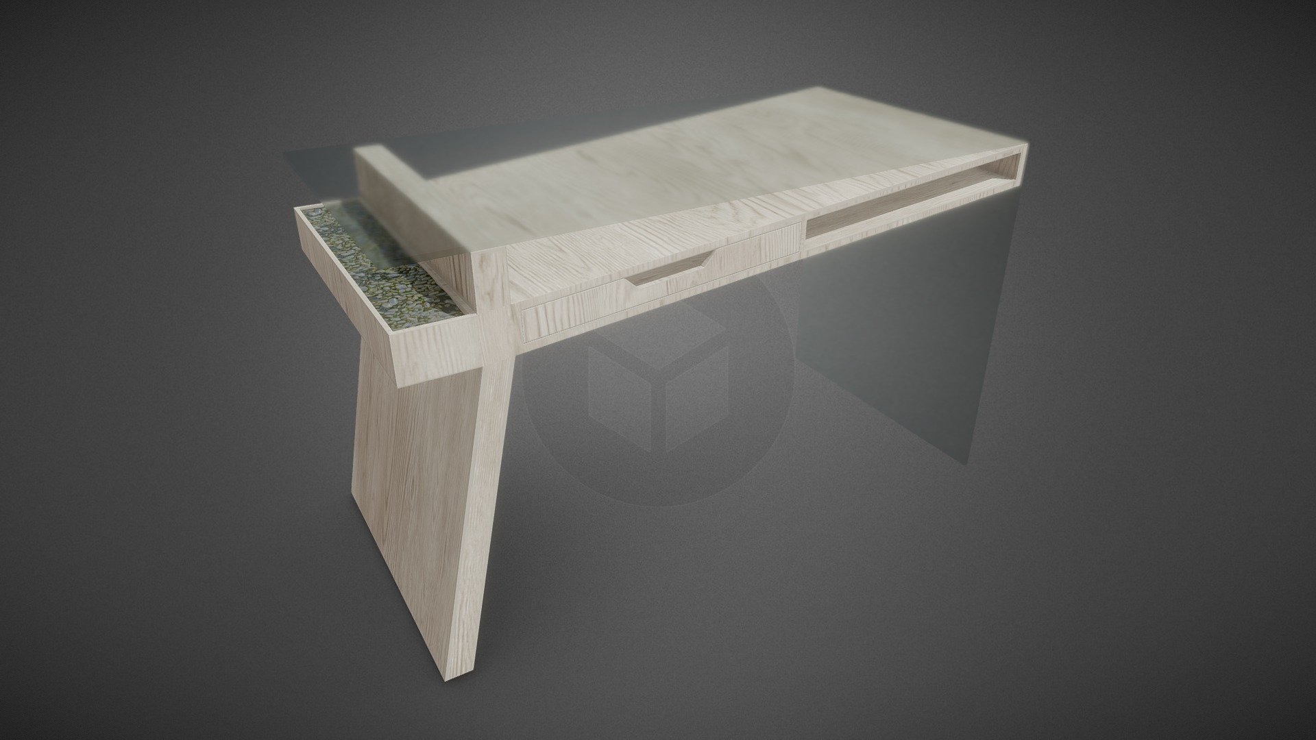 Contemporary / Modern Desk - Download Free 3D model by Kigha [05805b0 ...