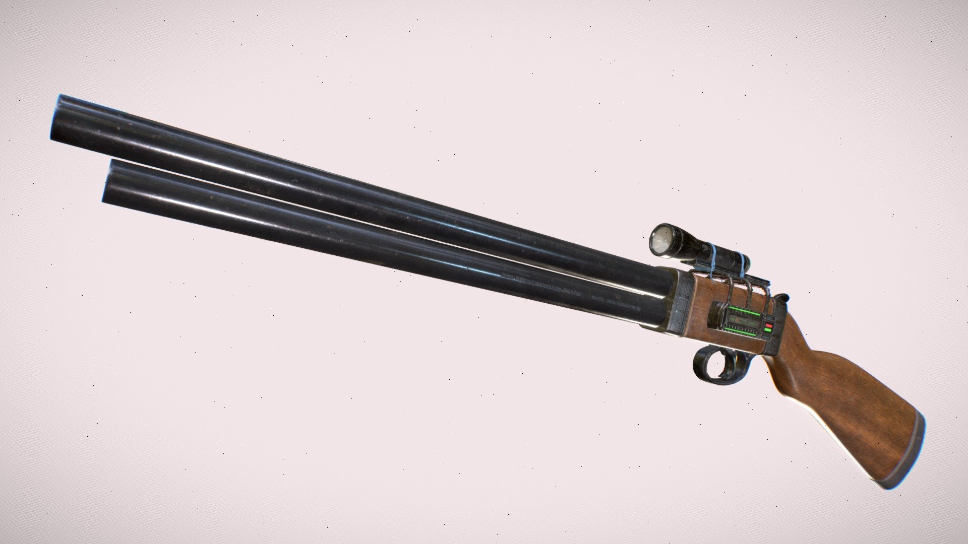 Double-Barrelled Side Loading Shotgun - 3D model by Digital Flexion ...